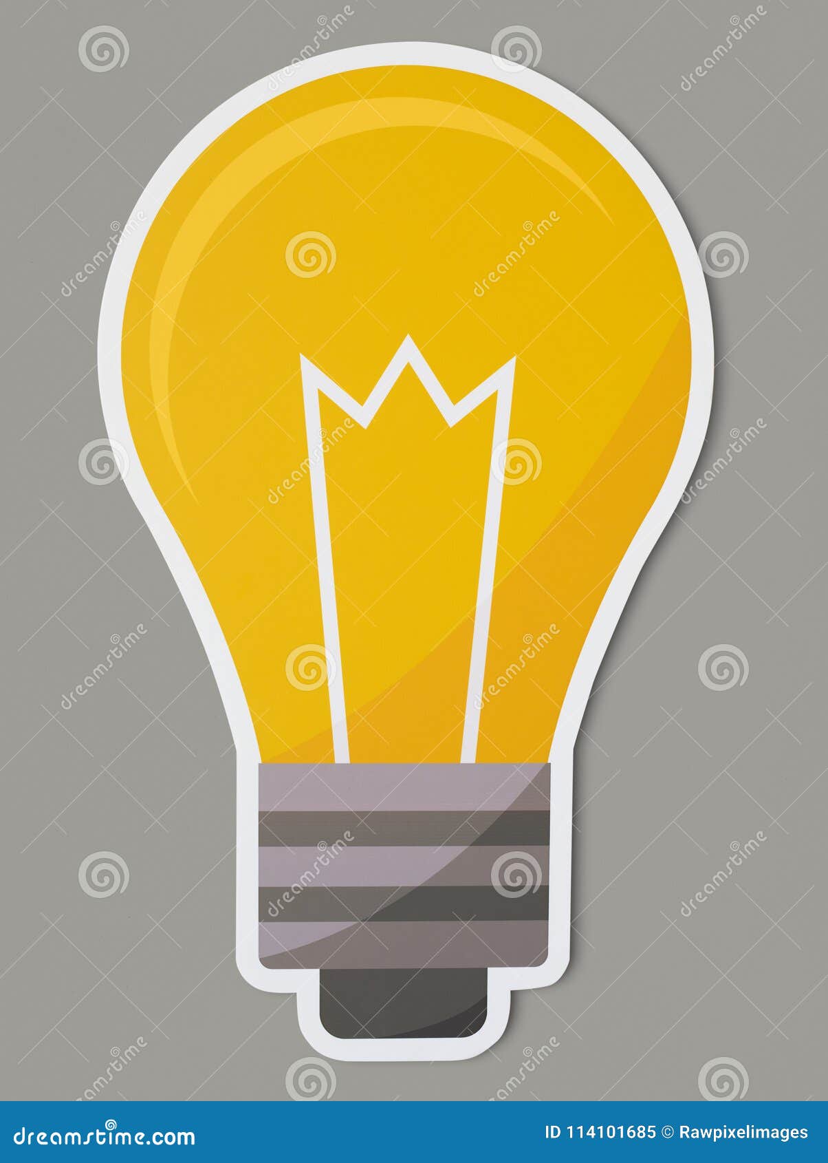 Creative Light Bulb Icon Isolated Stock Illustration - Illustration of ...