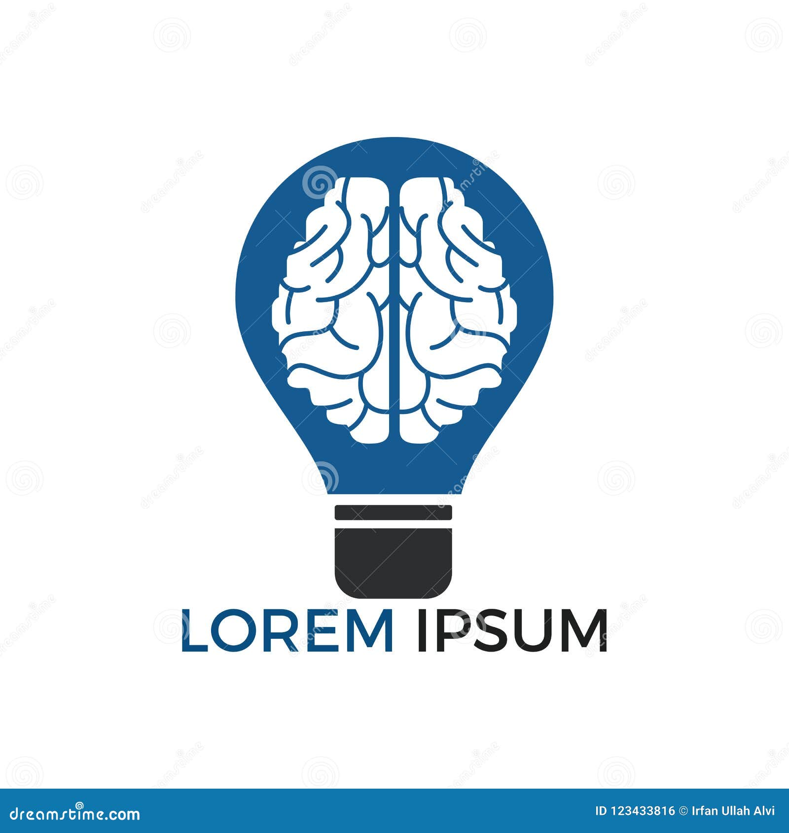 Bulb and Brain Logo Design. Stock Vector - Illustration of creativity ...