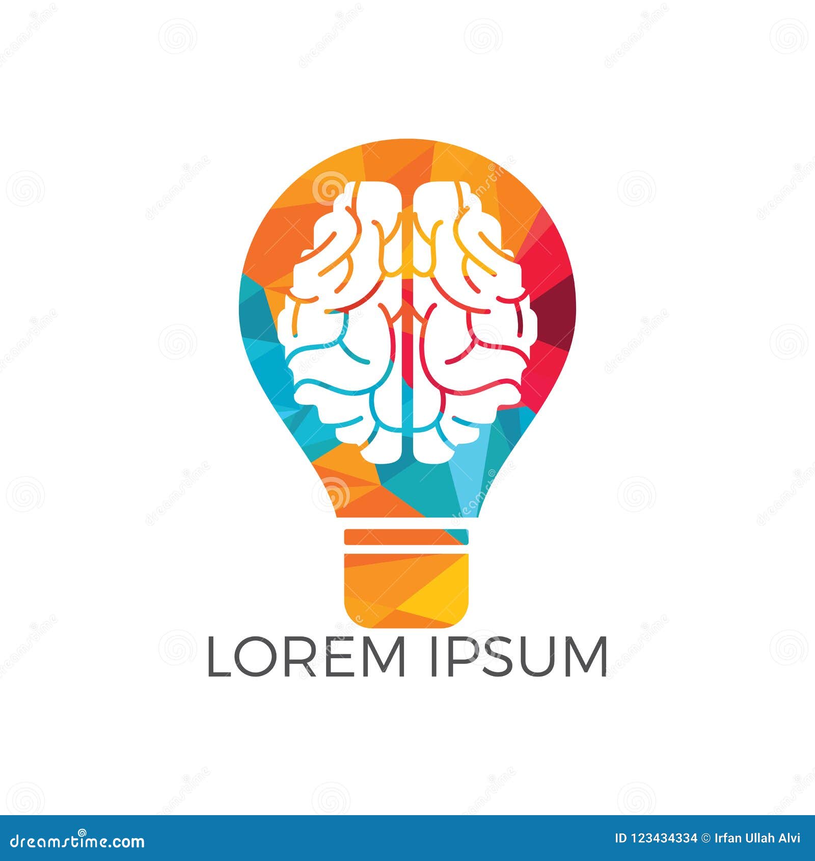 Bulb and Brain Logo Design. Stock Vector - Illustration of creative ...