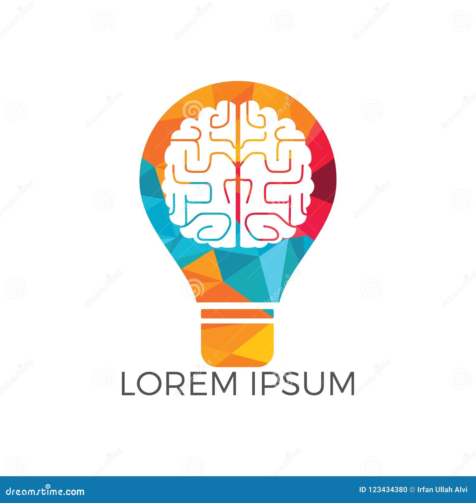 Bulb and Brain Logo Design. Stock Vector - Illustration of electricity ...