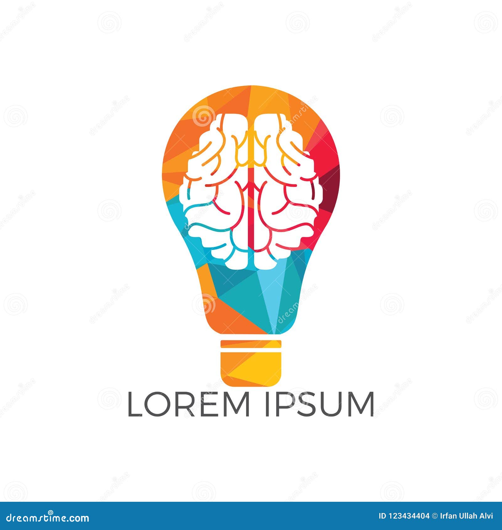 Bulb and Brain Logo Design. Stock Vector - Illustration of creative ...