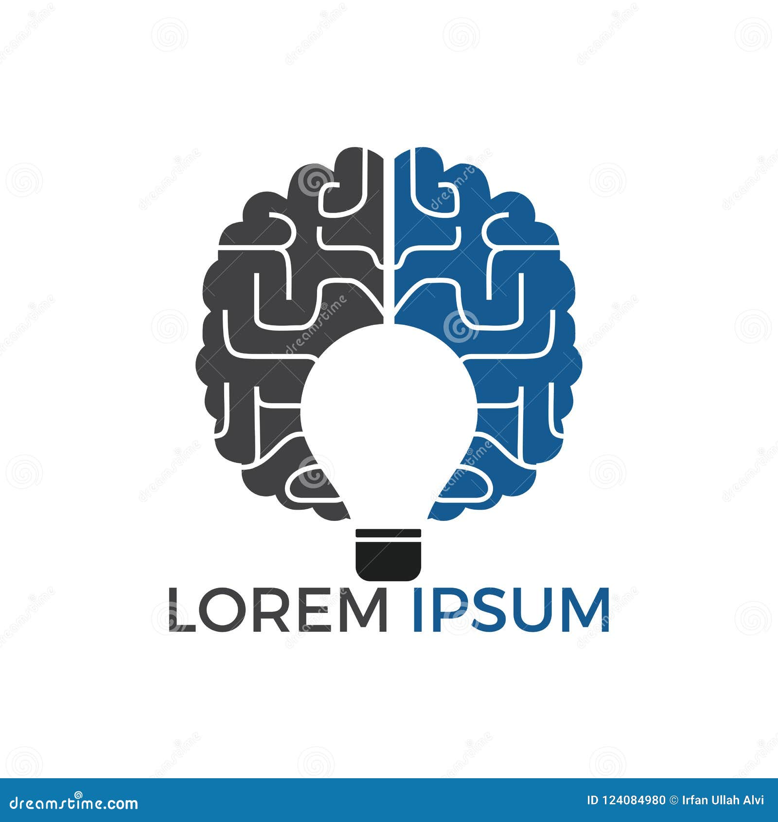 Bulb and Brain Logo Design. Stock Vector - Illustration of business ...