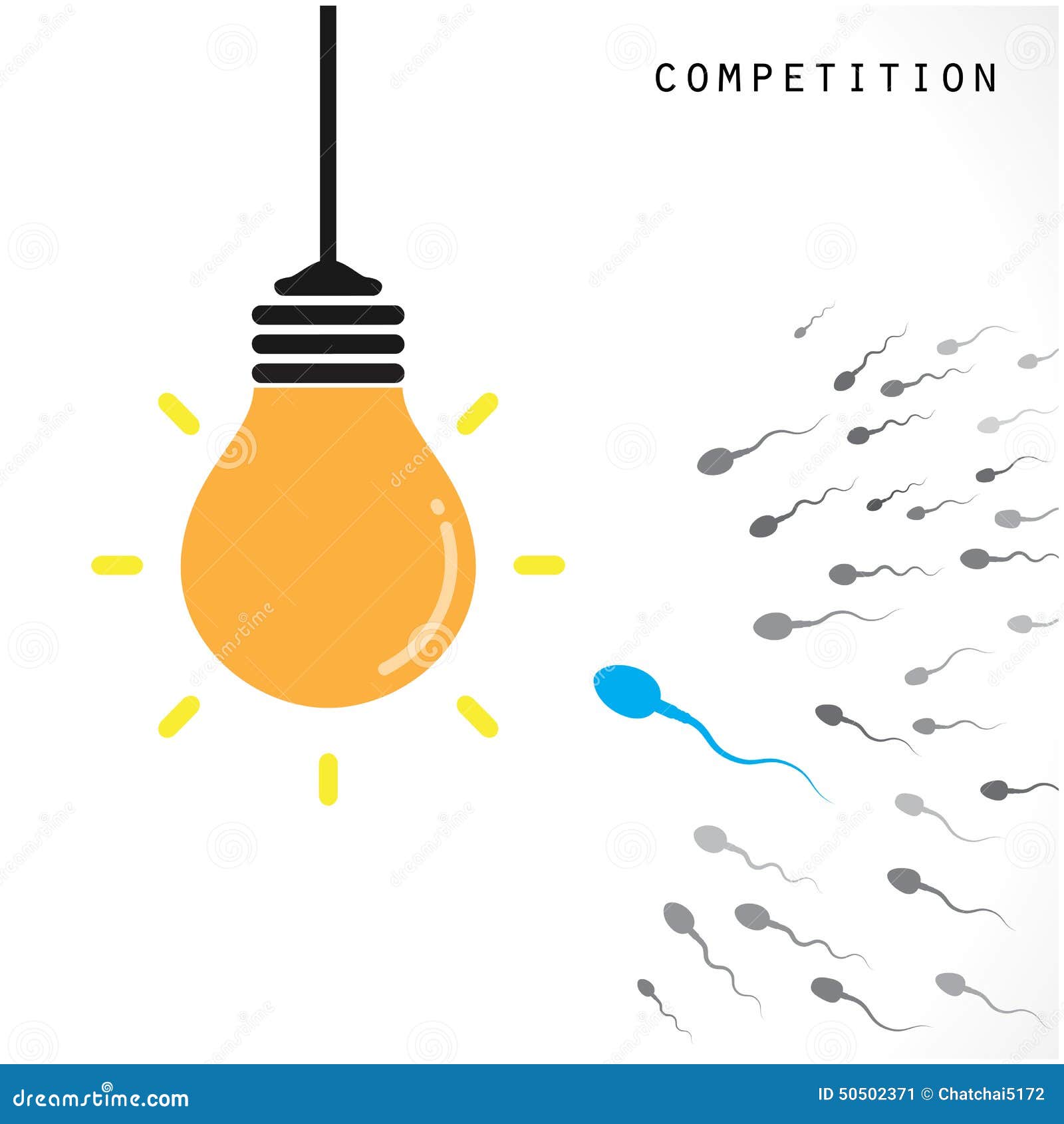 Creative Light Bulb Idea Concept Banner Background. Competition Stock ...