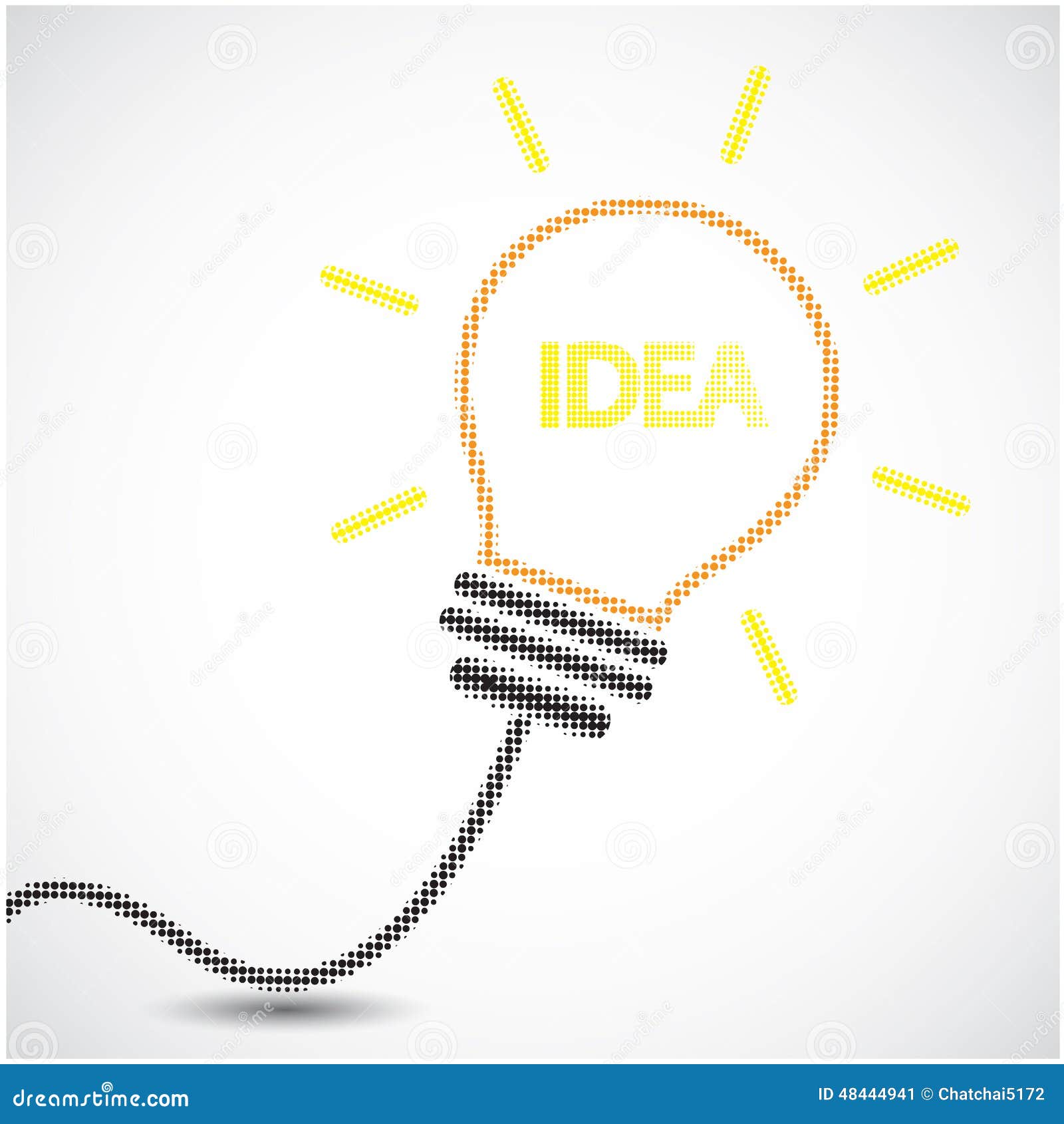 Creative Light Bulb Idea Concept Sign Stock Vector - Illustration of ...