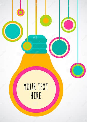 Creative Light Bulb Idea Concept. Vector Background, Design for Stock ...