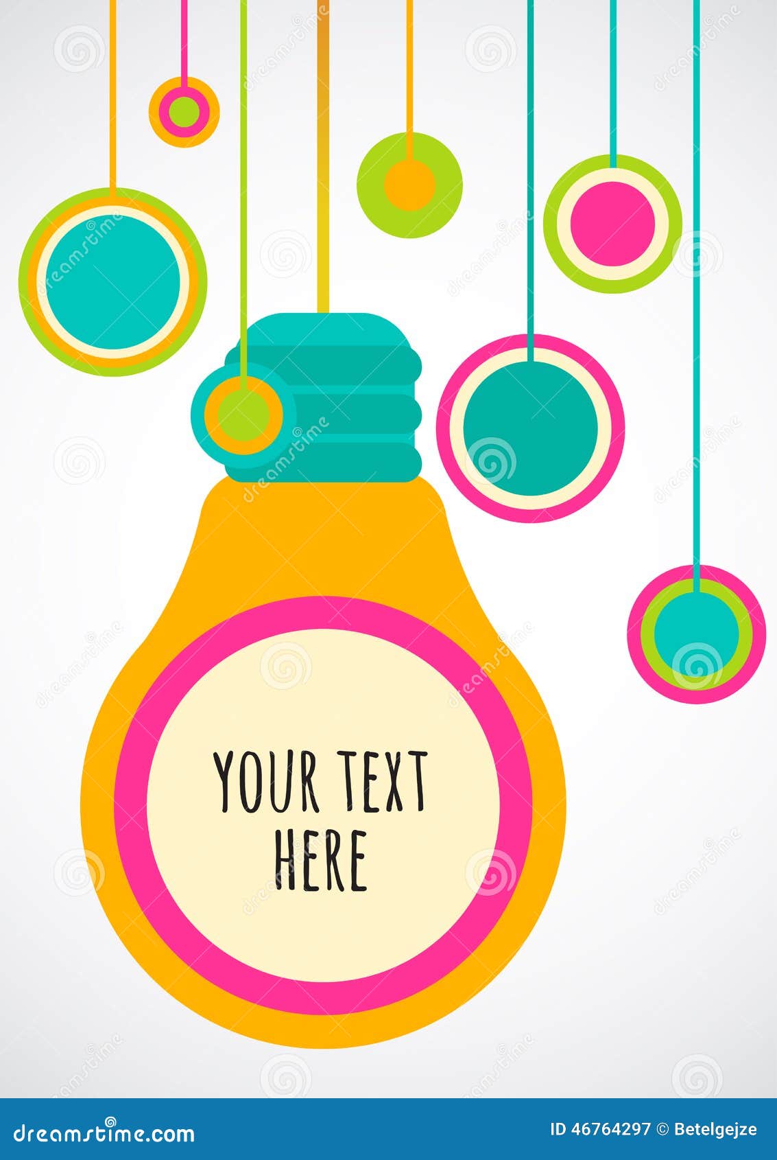 Creative Light Bulb Idea Concept. Vector Background, Design for Stock ...