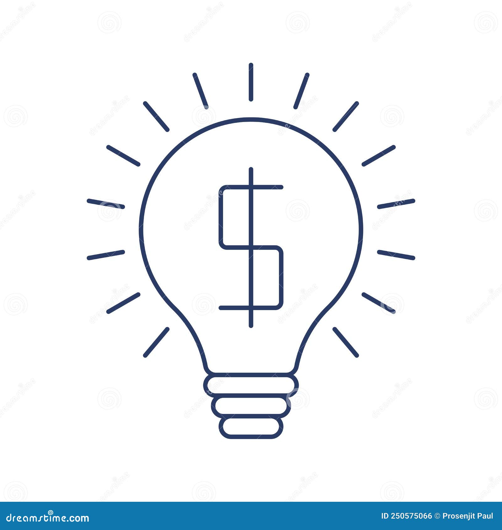 Creative Light Bulb Idea Icon Vector Stock Vector - Illustration of ...