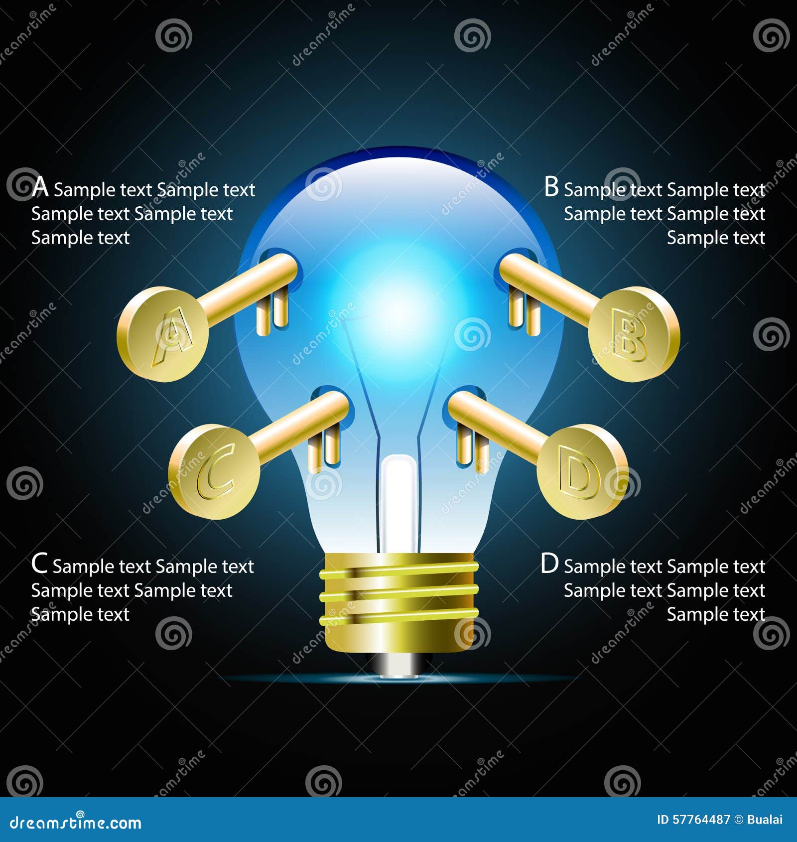 Creative Light Bulb Idea Infographic and Business Infographic Cr Stock ...