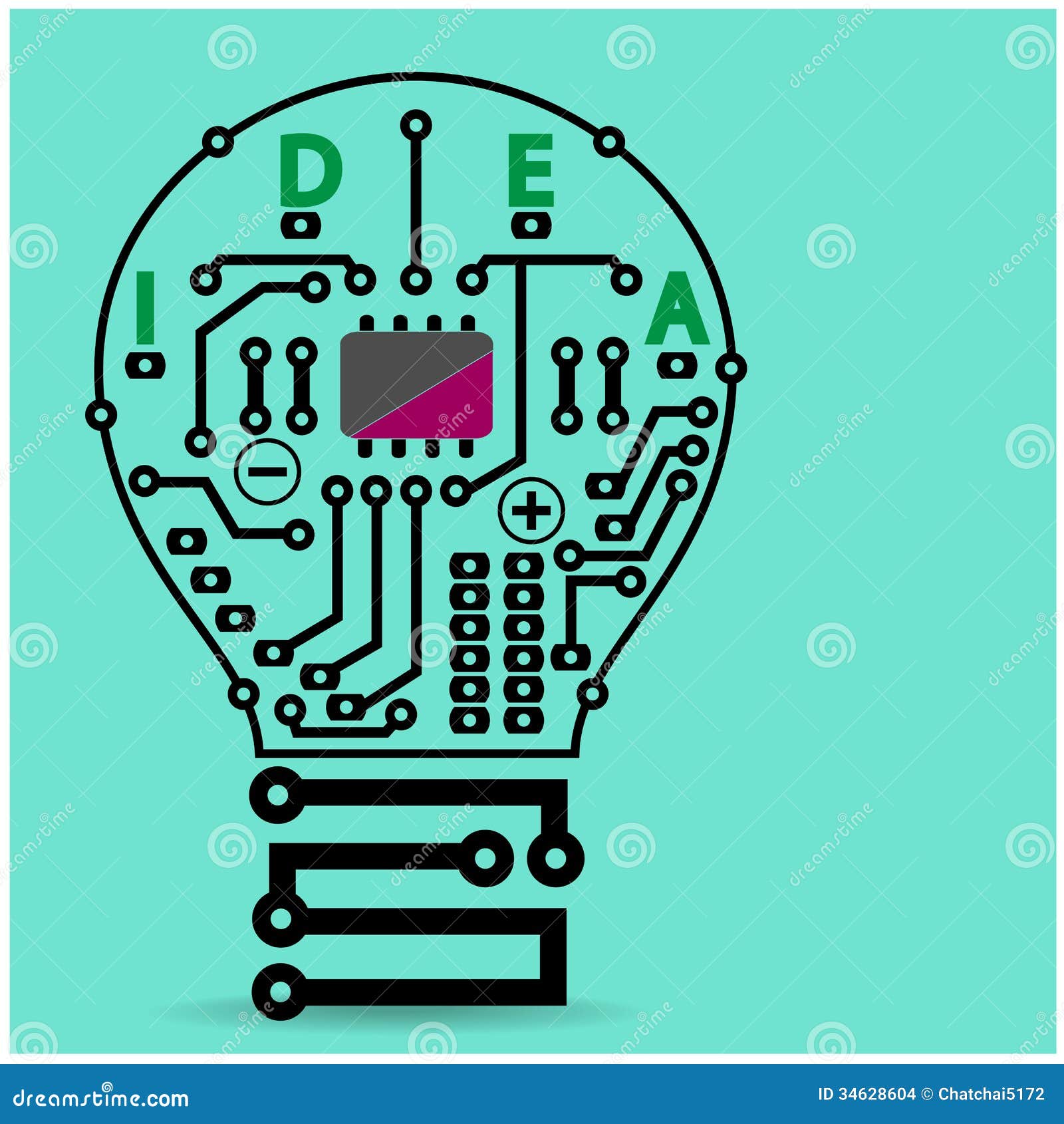 Creative light bulb sign stock vector. Illustration of advertising ...