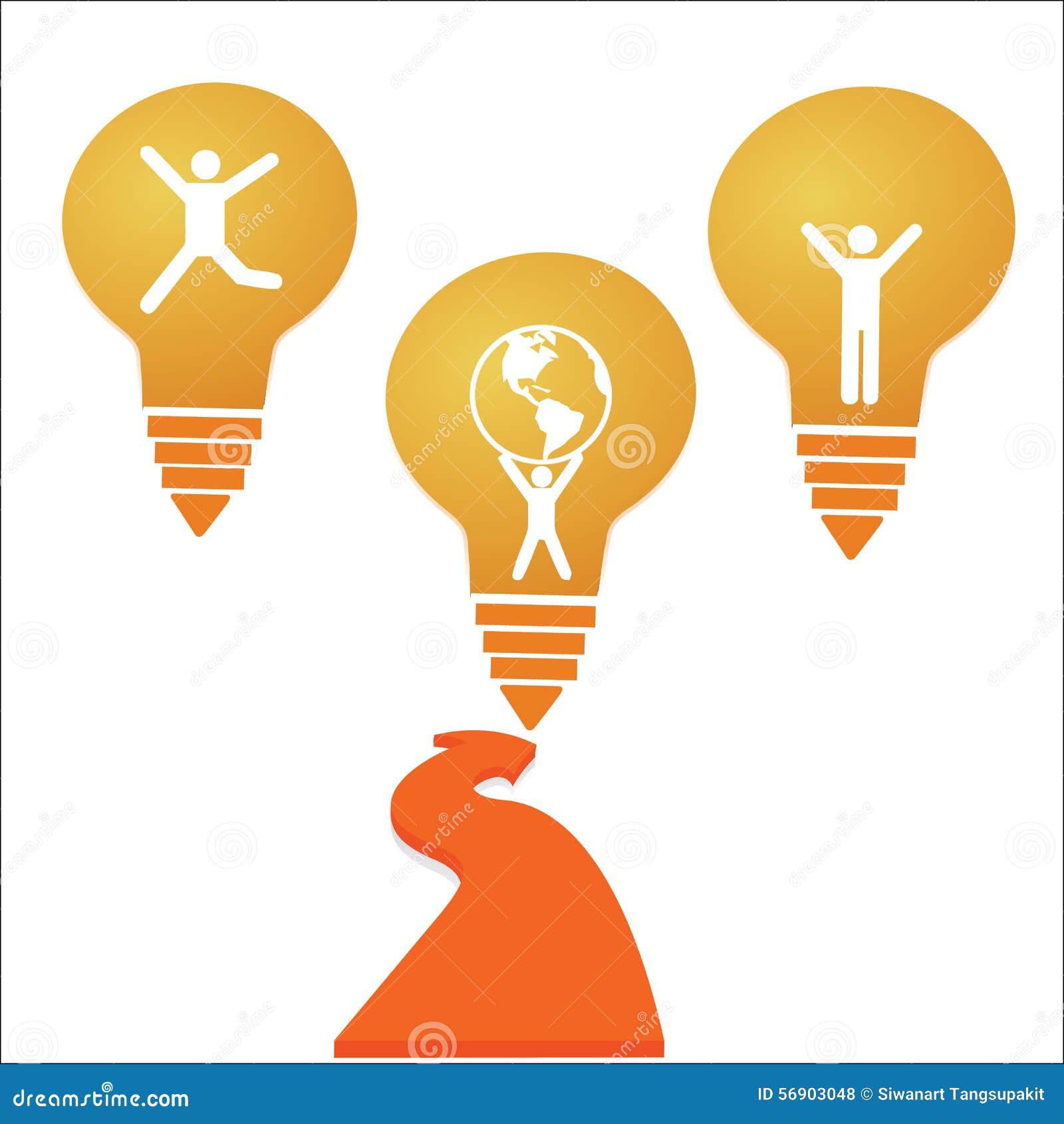 Creative Light Bulb Success Idea Concept Background Design Stock Vector ...