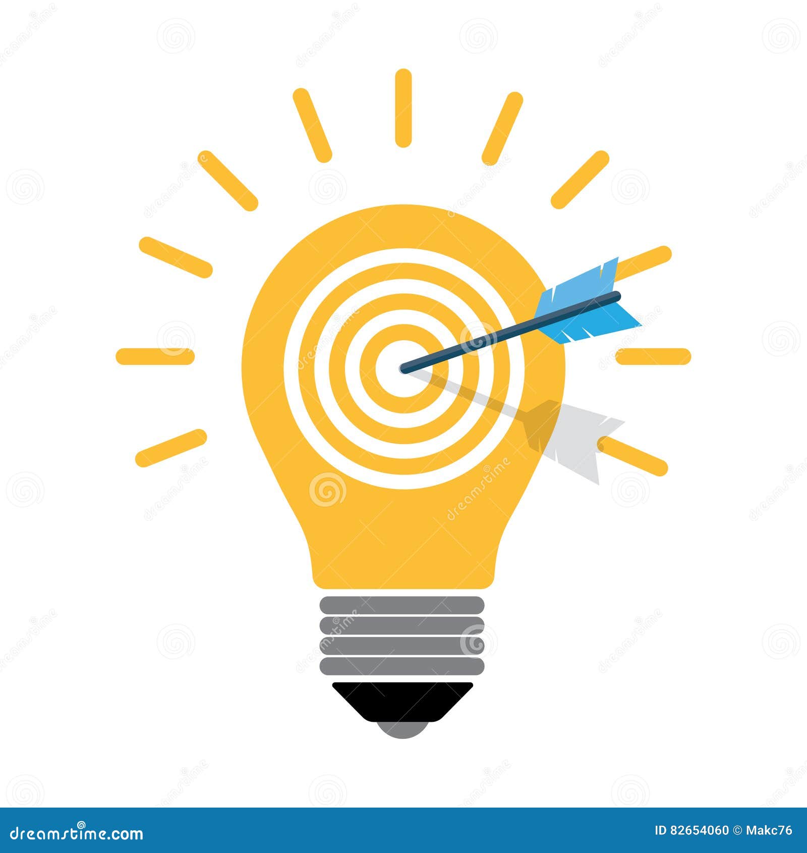 Creative Light Bulb,targett Stock Vector - Illustration of growth ...
