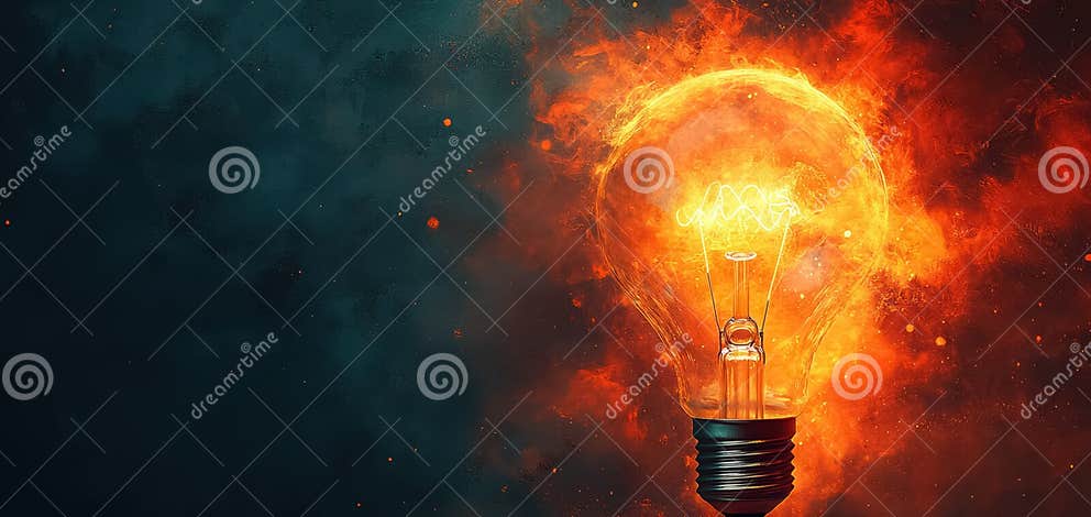 Creative Light Bulb. Think Differently Creative Idea Concept Stock ...