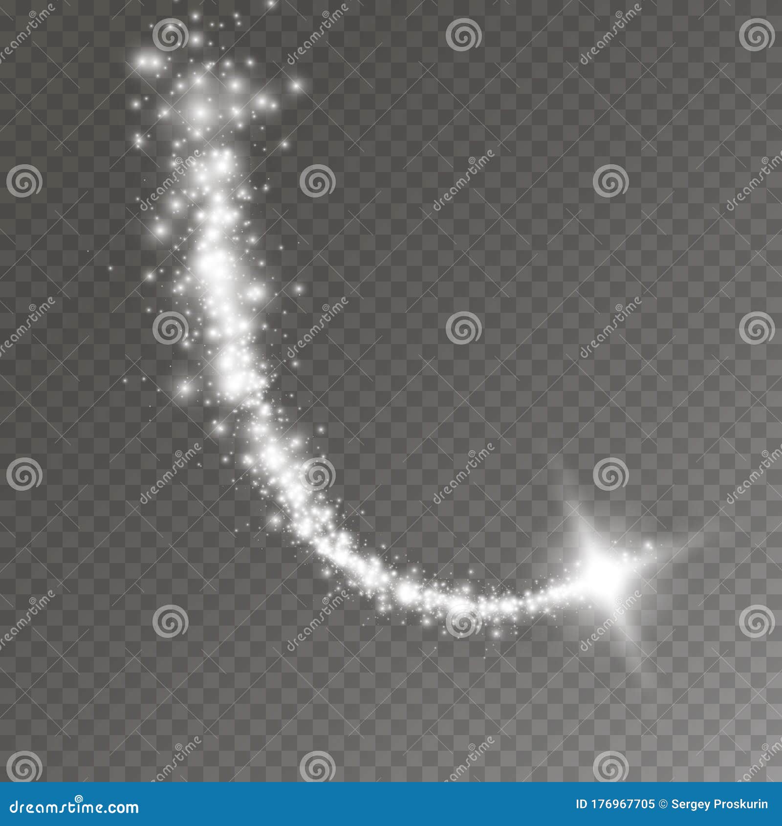 Luminous Abstract Vector Effect, Shining Star, Glitter Bursts, on White ...