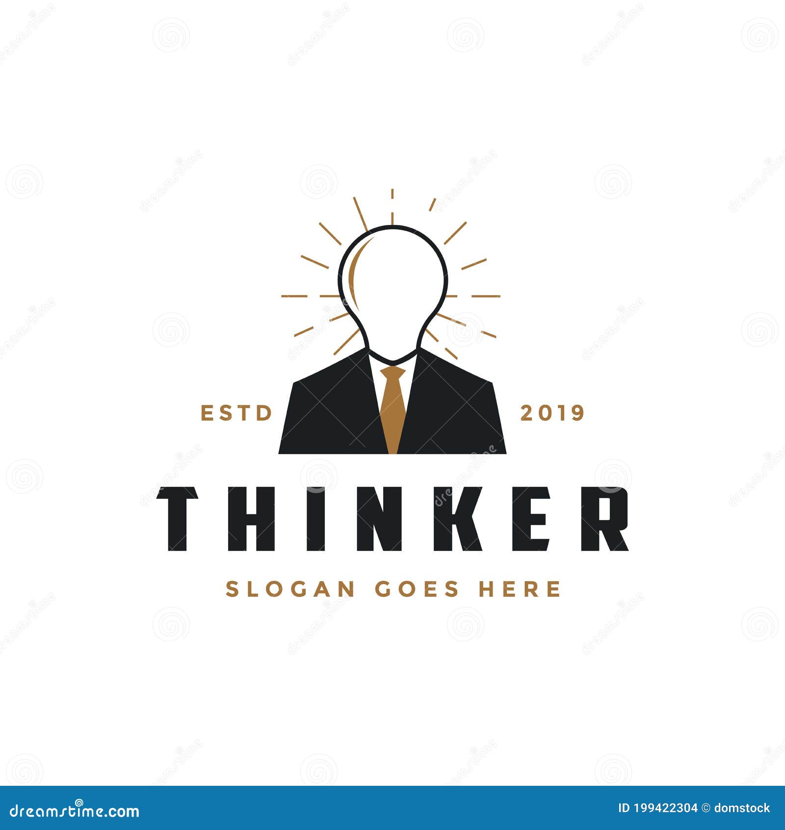 Thinker Logo Stock Illustrations – 390 Thinker Logo Stock Illustrations ...