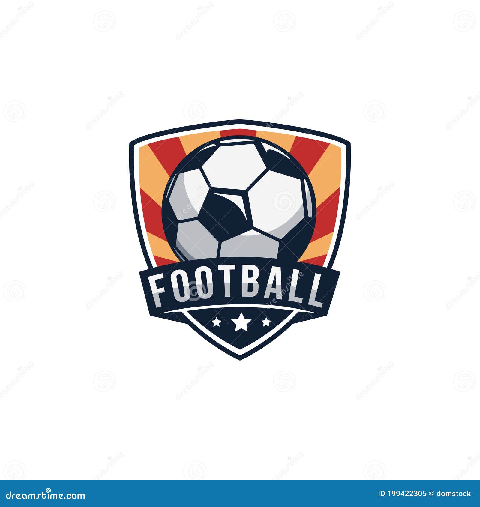 Basic Shield Emblem Badge Seal Football Soccer Logo Vector Template ...