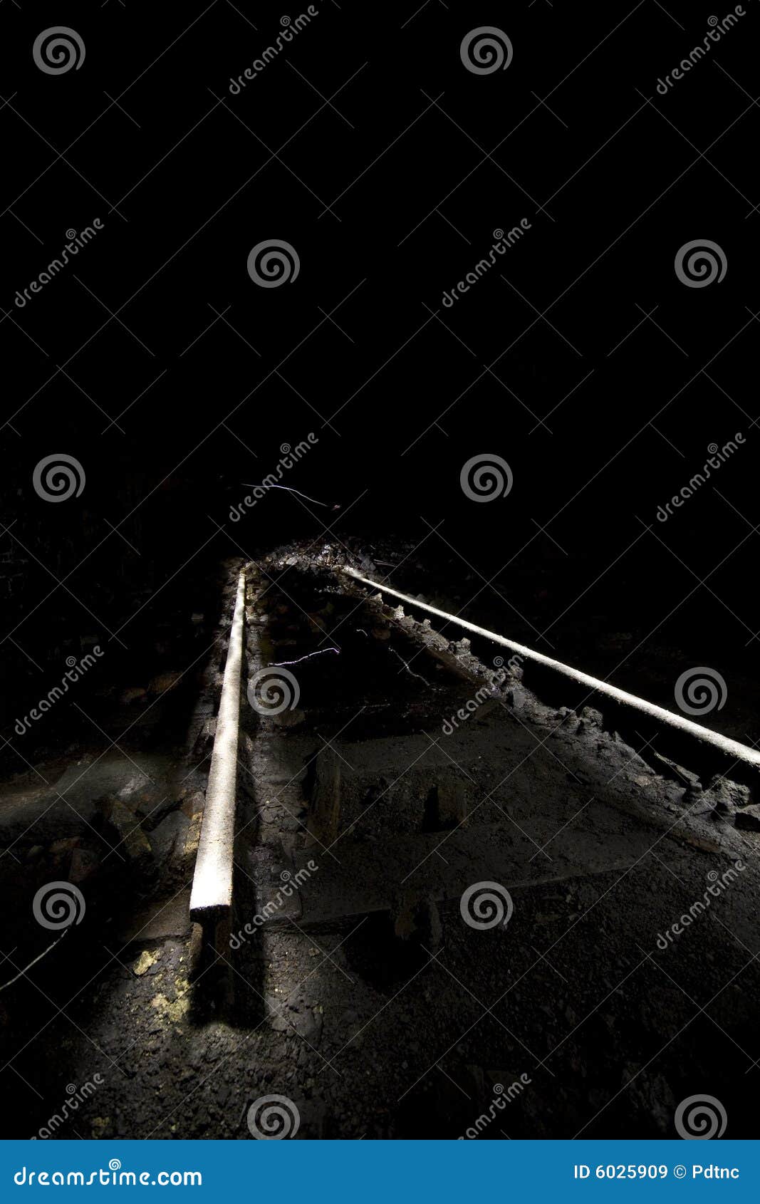 Creative Lighting of Old Rails Stock Image - Image of underground ...