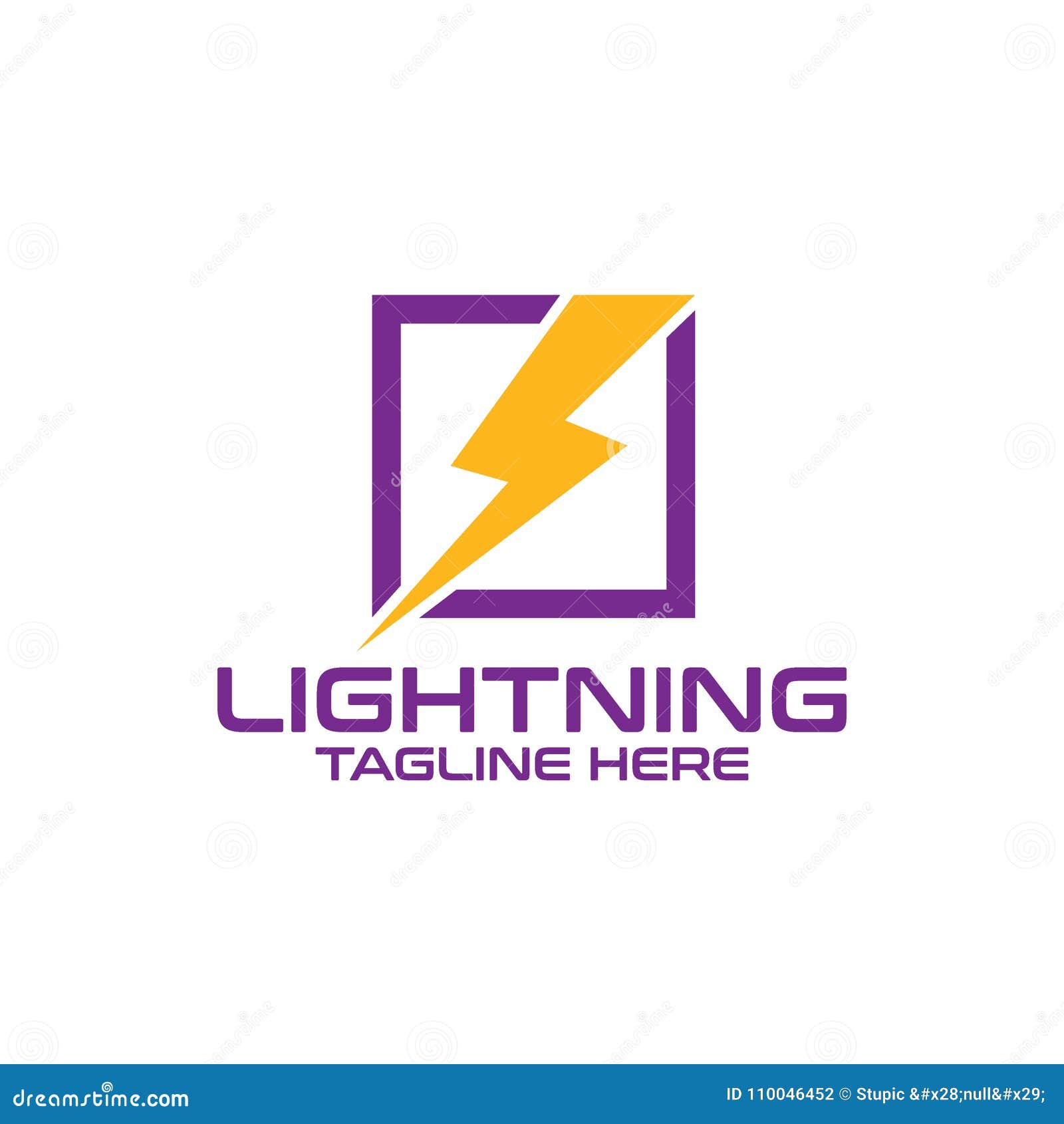 Creative Lightning Logo Vector Art Logo Stock Vector - Illustration of ...