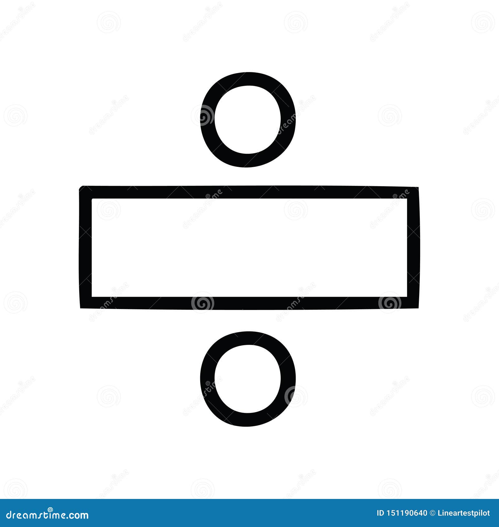 A Creative Line Drawing Cartoon Division Symbol Stock Vector ...