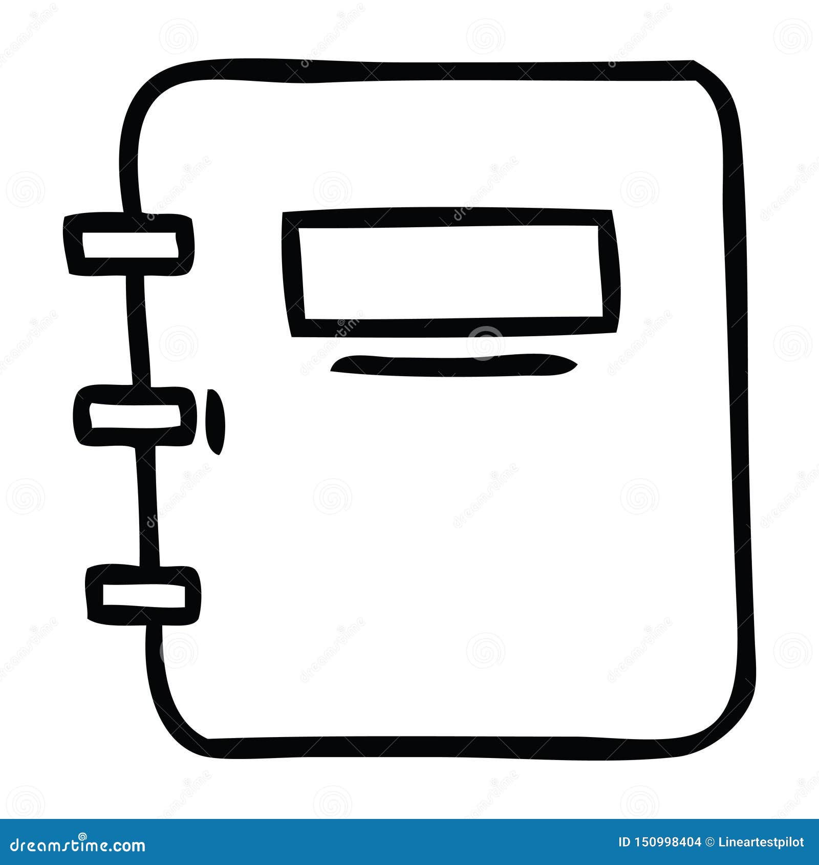 A Creative Line Drawing Cartoon Journal Book Stock Vector ...