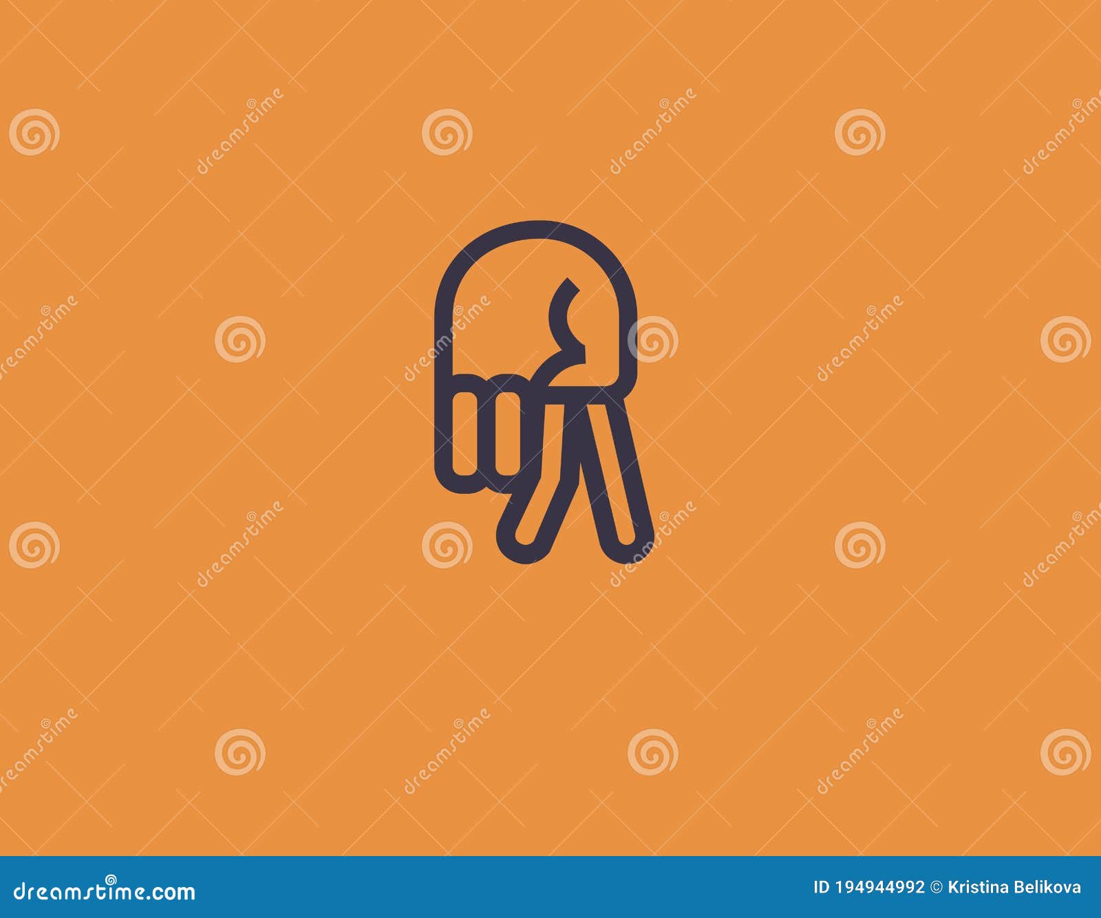 Creative Linear Human Hand Logo Icon Stock Vector - Illustration of ...
