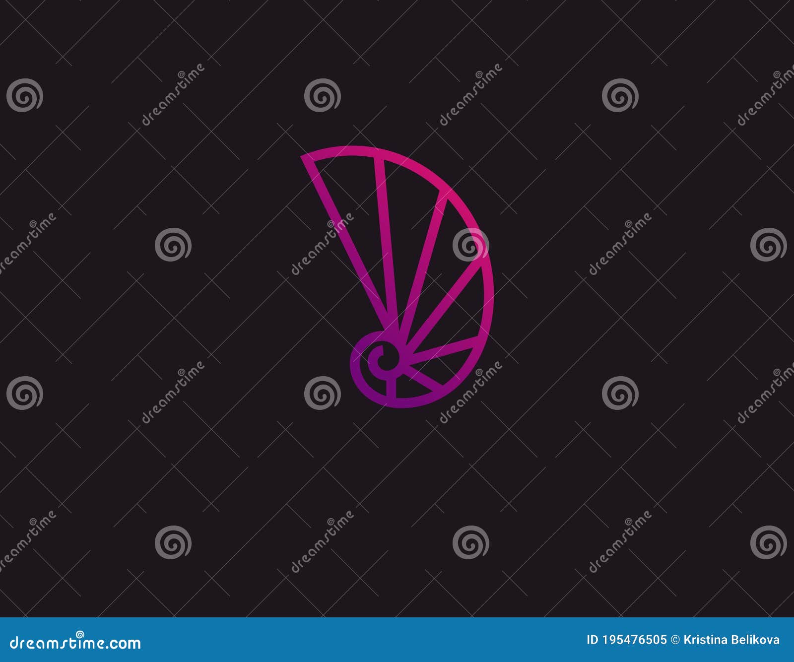 Creative Linear Logo Icon Spiral Shell for Company Stock Vector ...