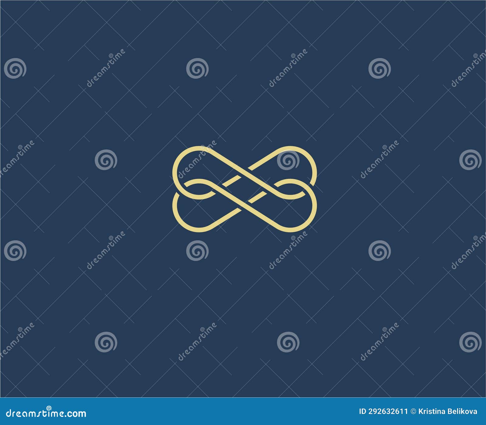 Creative Linear Logo Knot Loop Infinity Connection Stock Illustration ...