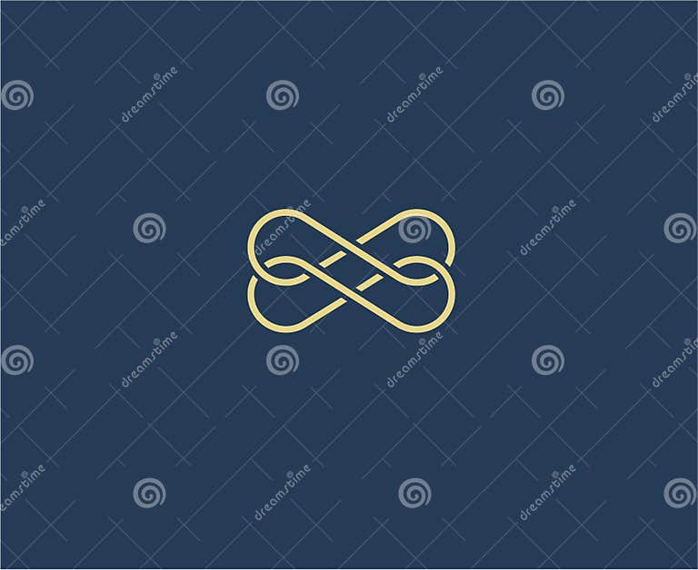 Creative Linear Logo Knot Loop Infinity Connection Stock Illustration ...