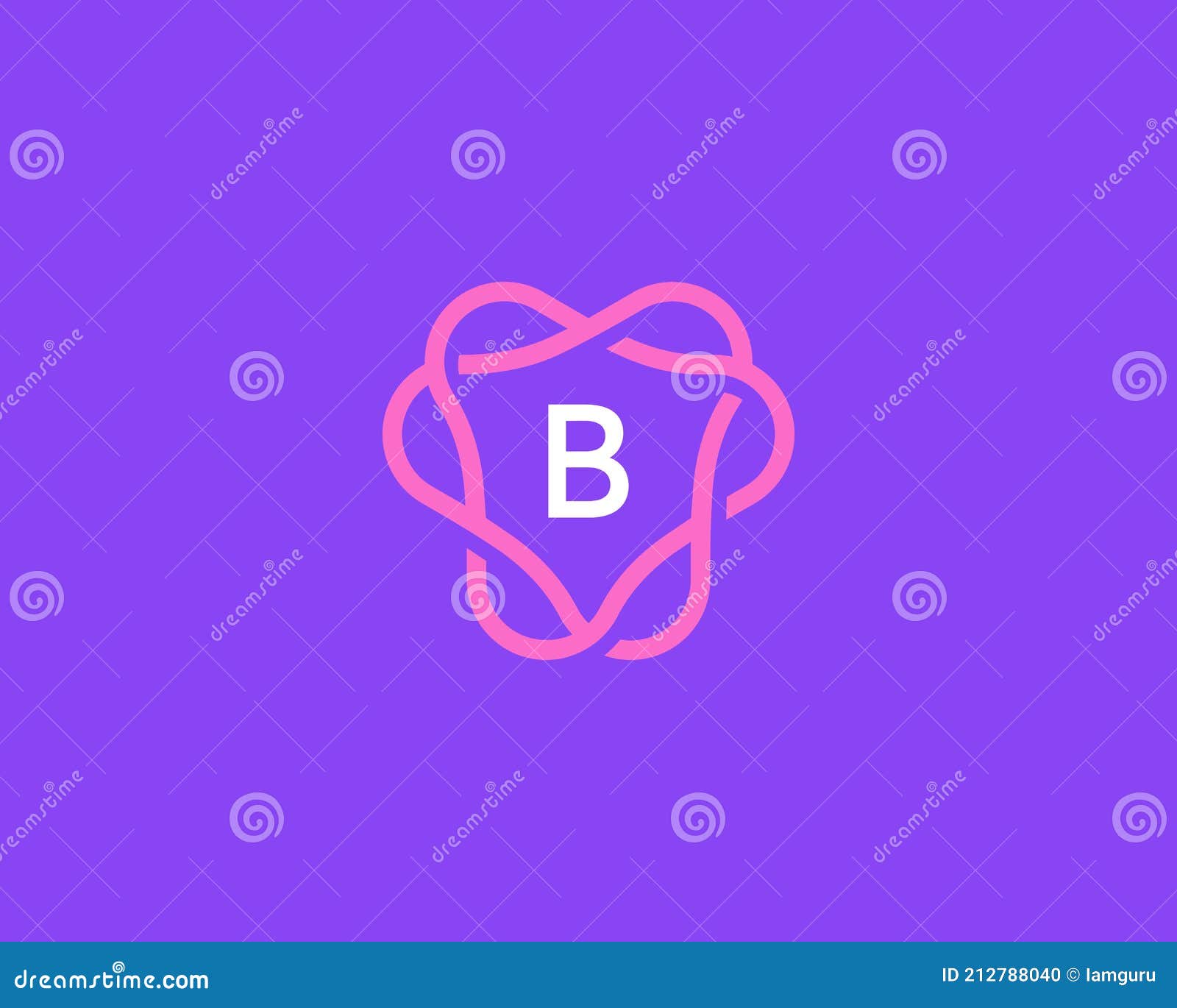 Creative Linear Monogram Letter B Logotype. Universal Vector Alphabet ...