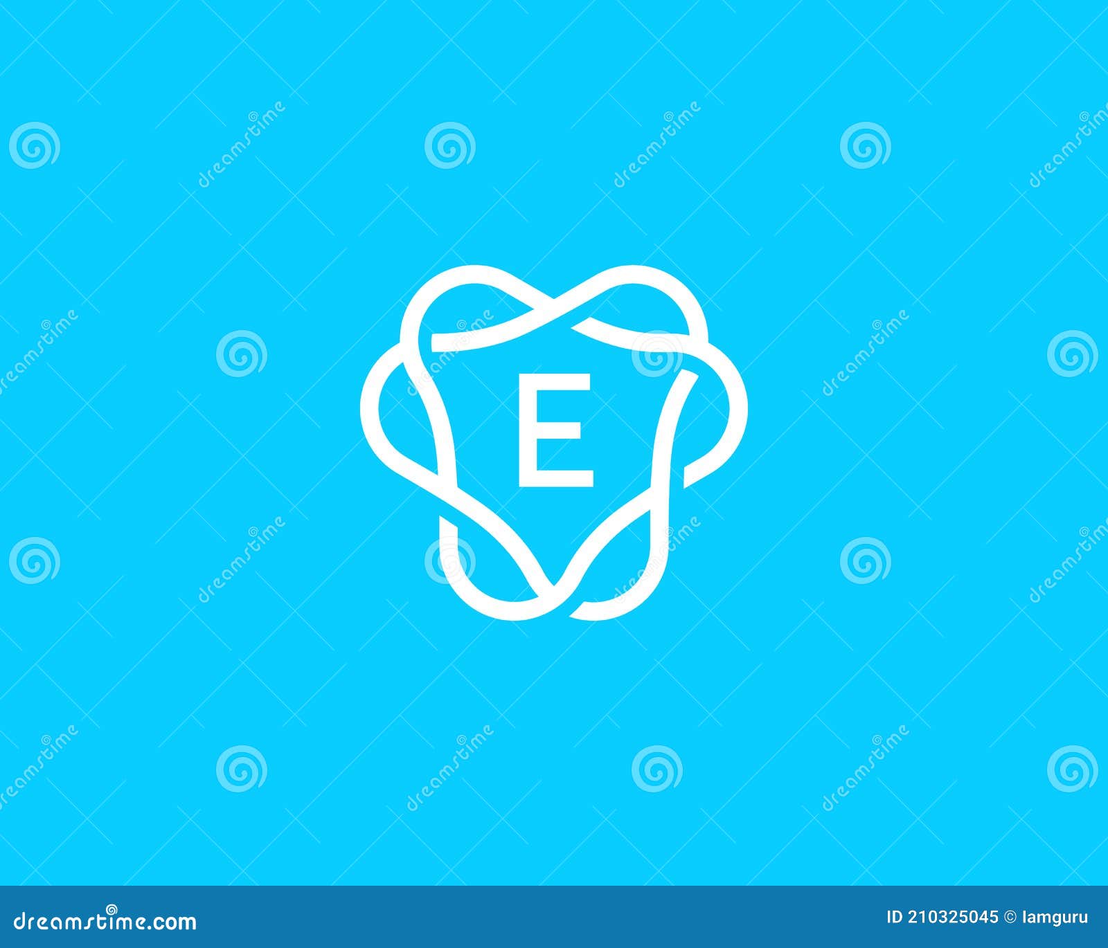 Creative Linear Monogram Letter E Logotype. Universal Vector Alphabet ...