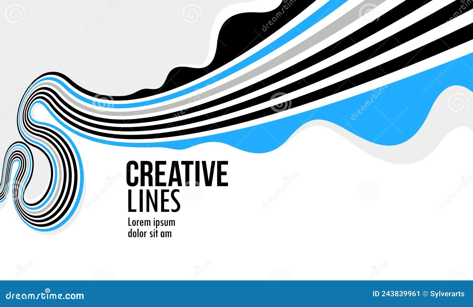 Creative Lines Vector Abstract Background, 3D Perspective Linear ...
