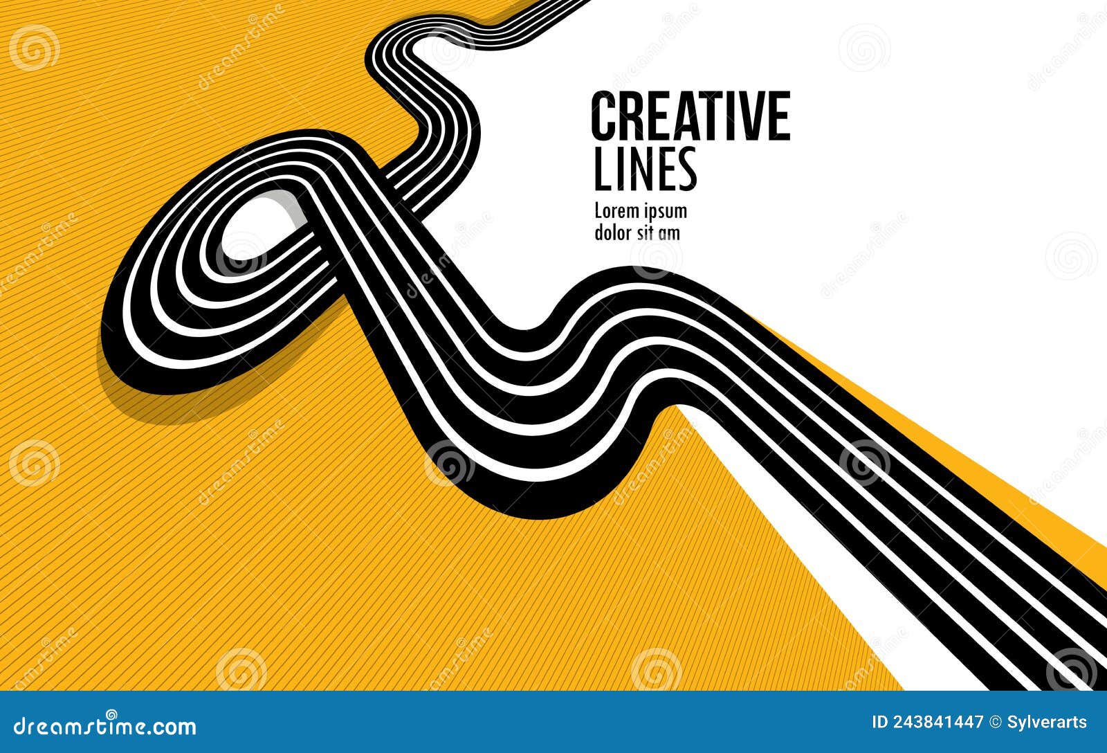 Creative Lines Vector Abstract Background, 3D Perspective Linear ...