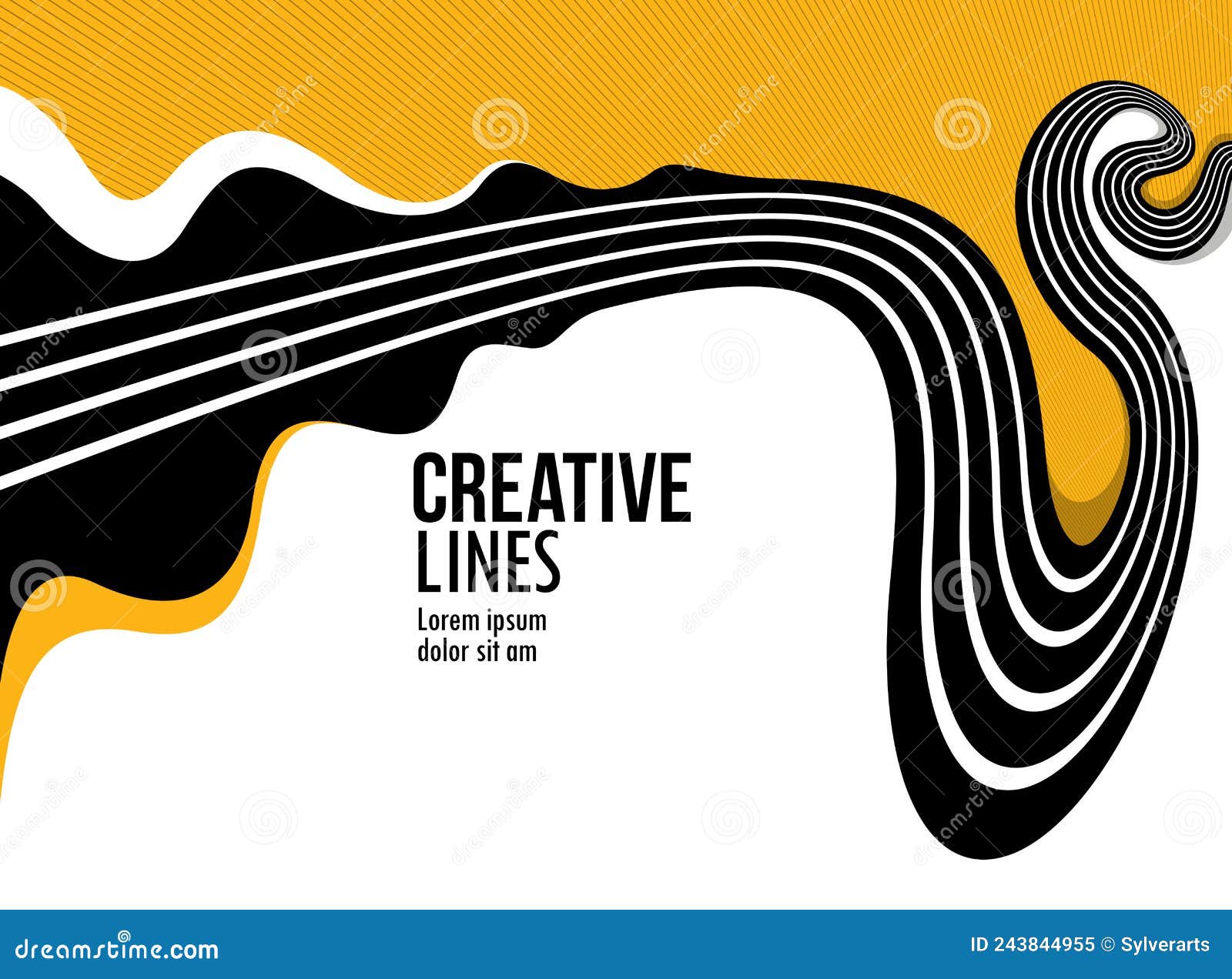 Creative Lines Vector Abstract Background, 3D Perspective Linear ...