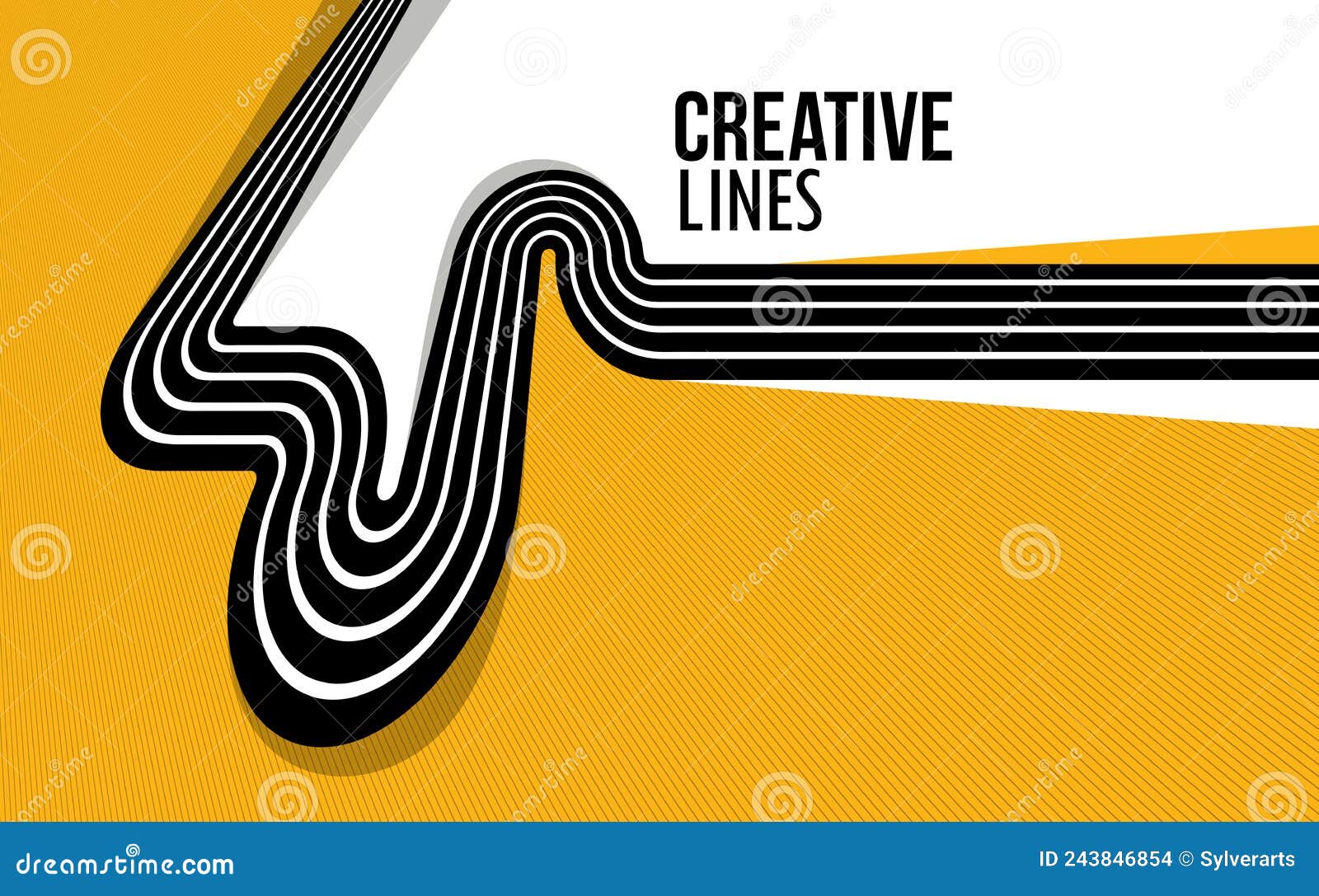 Creative Lines Vector Abstract Background, 3D Perspective Linear ...