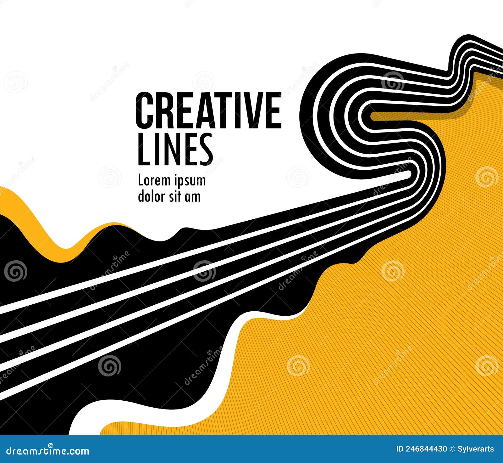Creative Lines Vector Abstract Background, 3D Perspective Linear ...