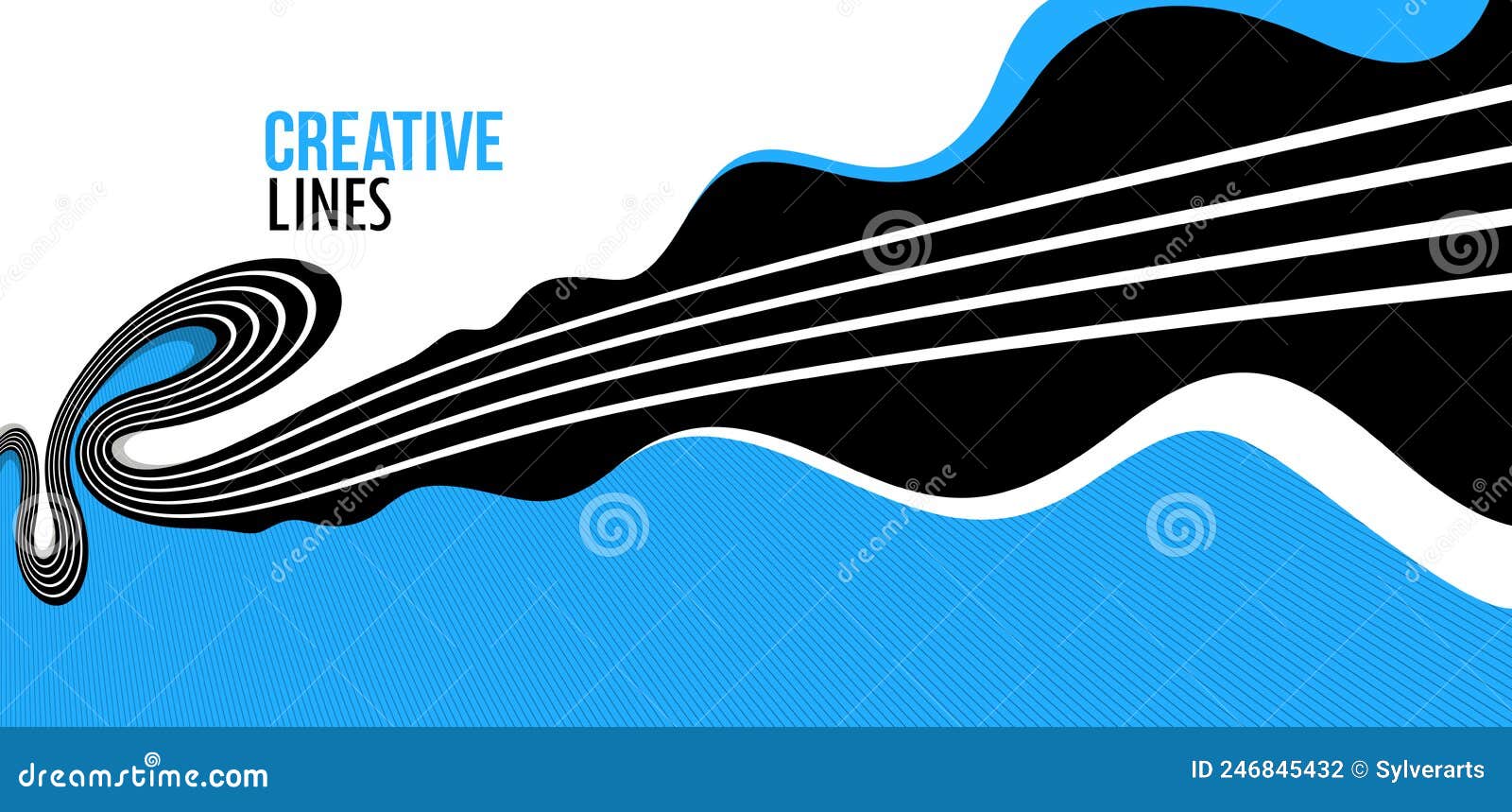 Creative Lines Vector Abstract Background, 3D Perspective Linear ...