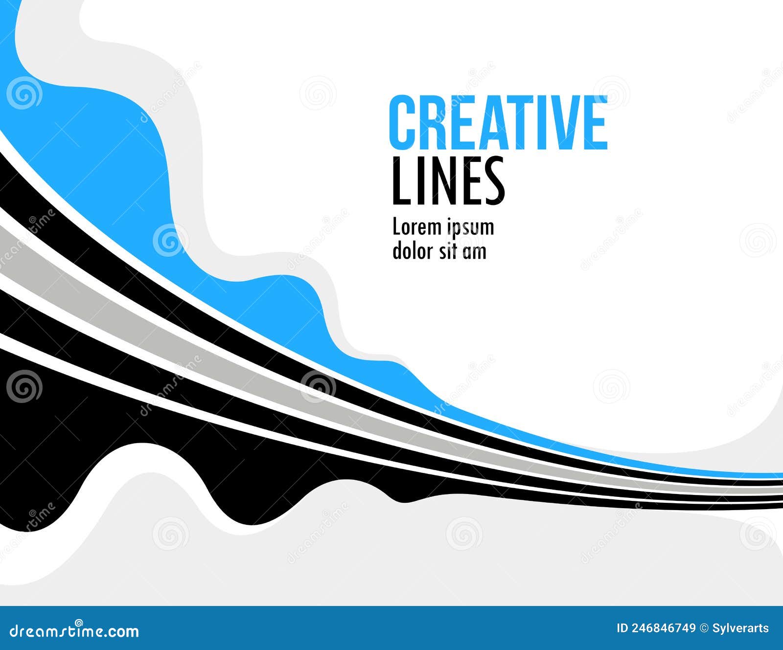 Creative Lines Vector Abstract Background, 3D Perspective Linear ...