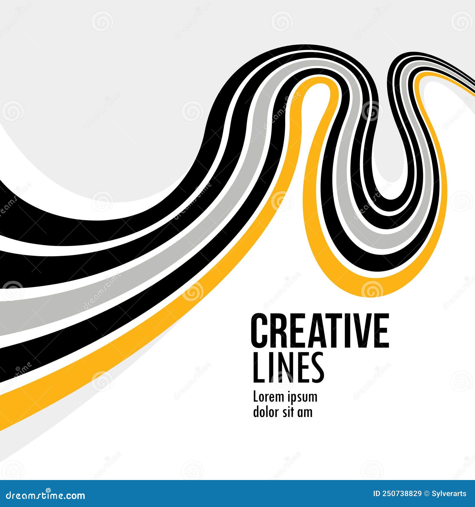 Creative Lines Vector Abstract Background, 3D Perspective Linear ...