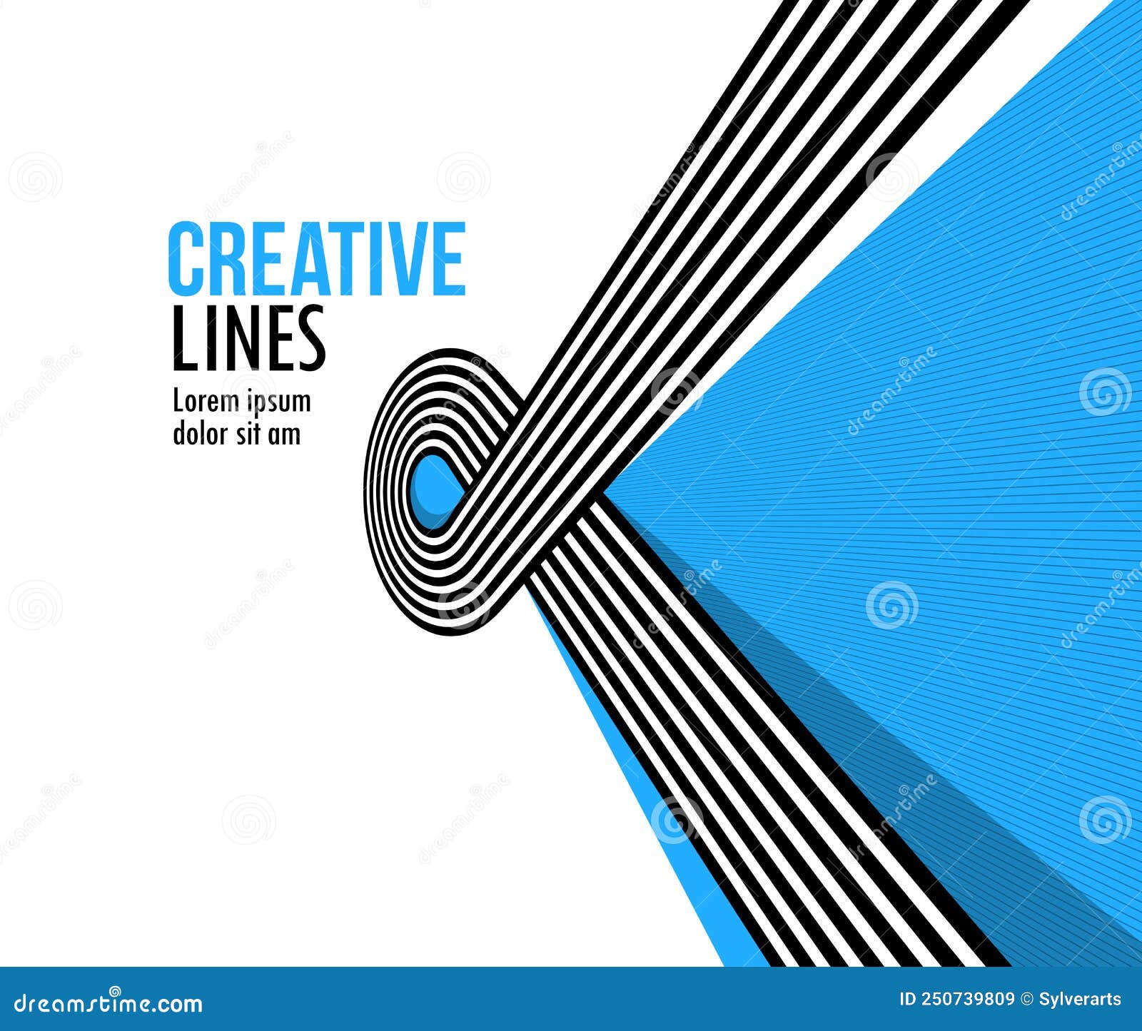 Creative Lines Vector Abstract Background, 3D Perspective Linear ...