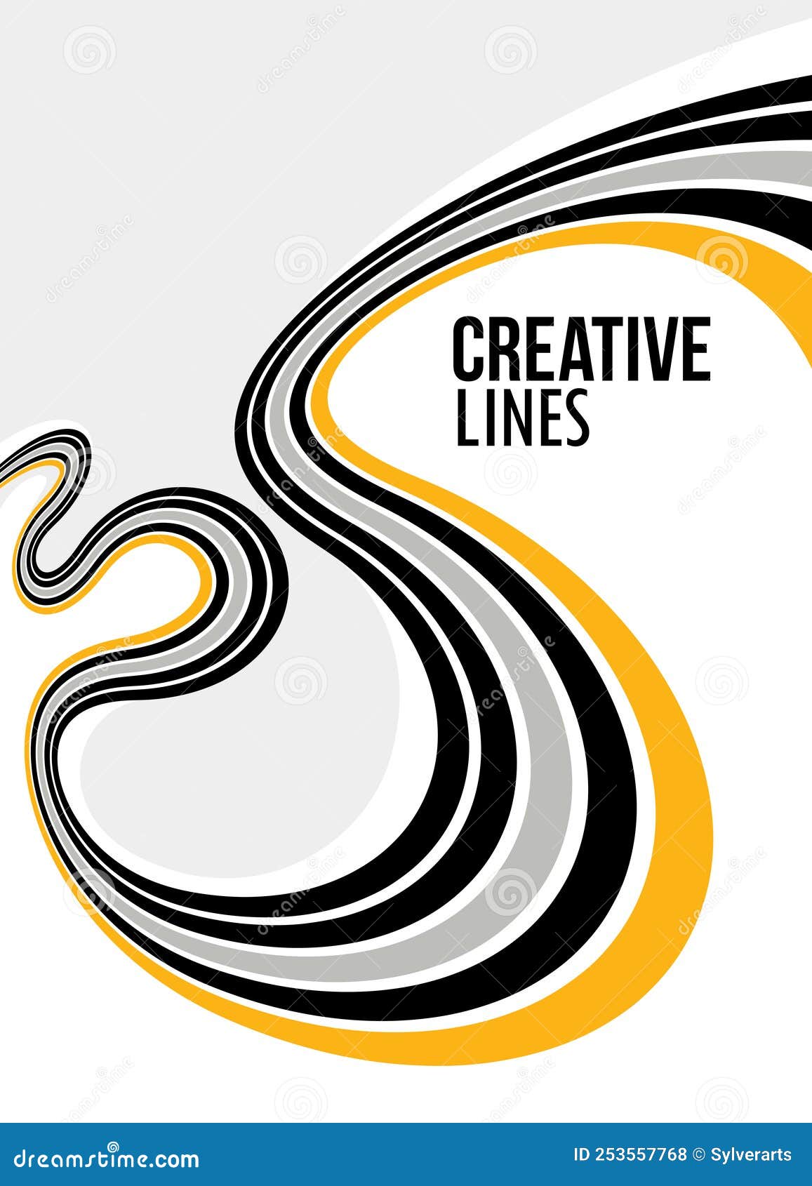 Creative Lines Vector Abstract Background, 3D Perspective Linear ...