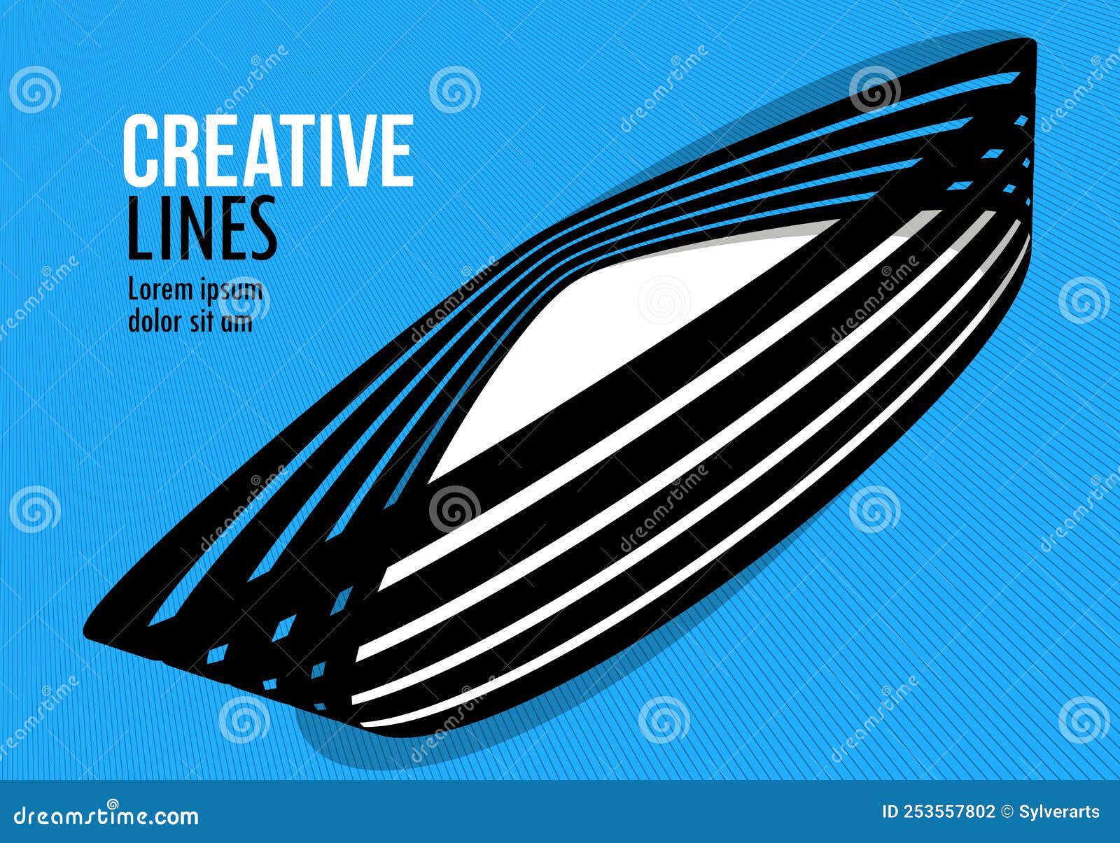 Creative Lines Vector Abstract Background, 3D Perspective Linear ...