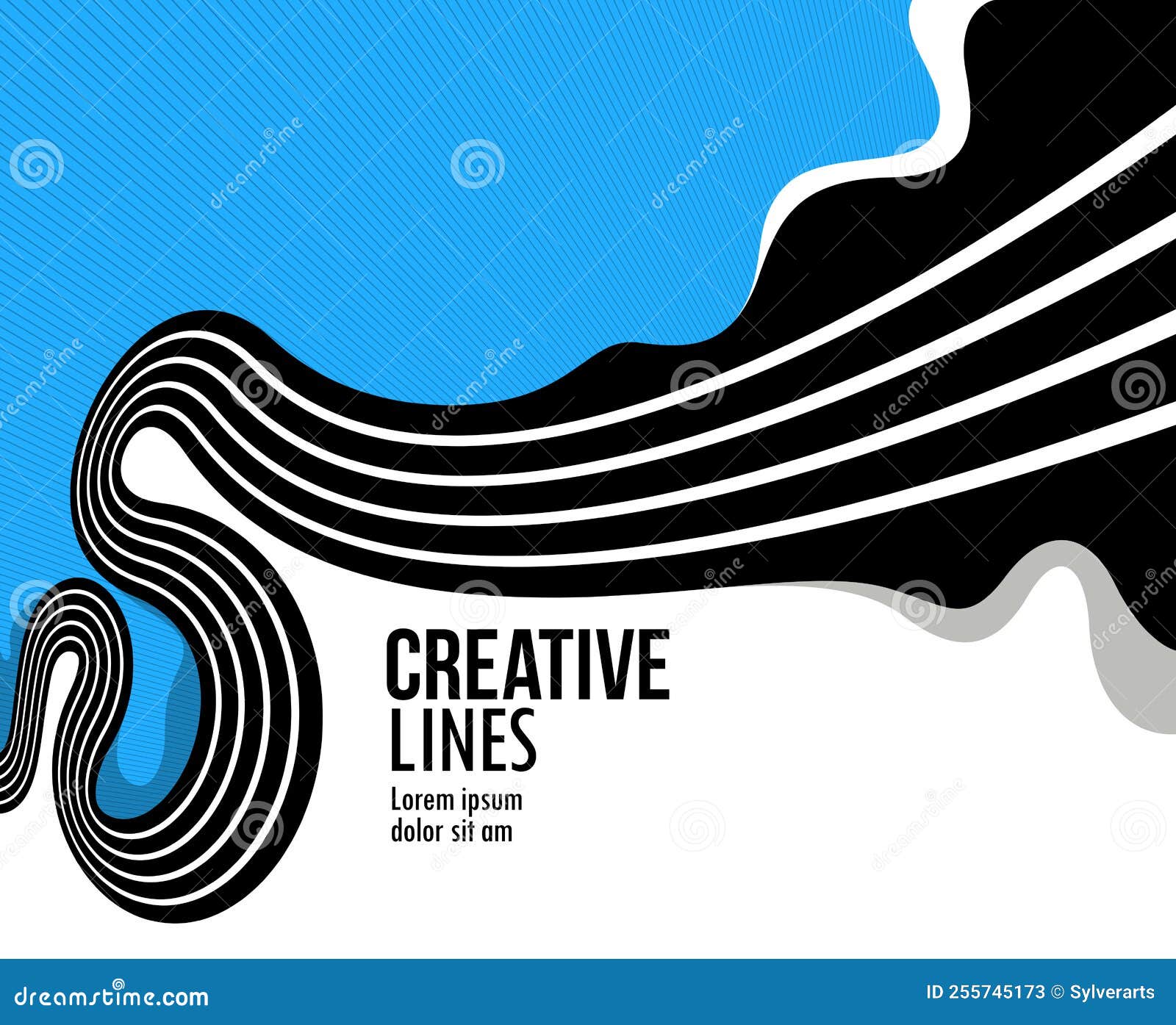Creative Lines Vector Abstract Background, 3D Perspective Linear ...
