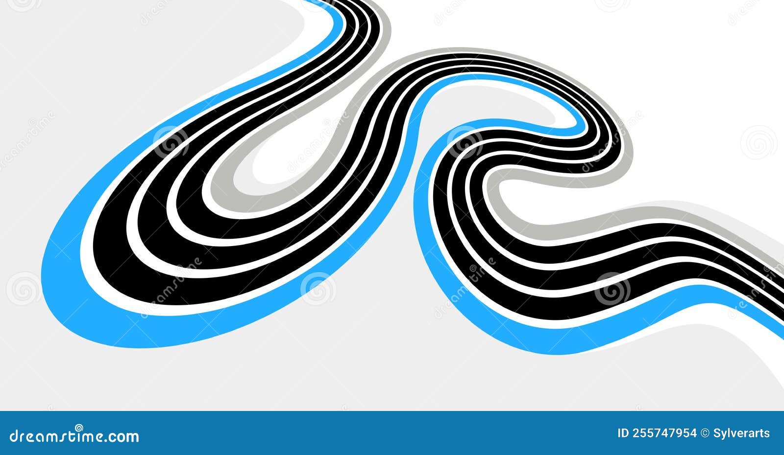 Creative Lines Vector Abstract Background, 3D Perspective Linear ...