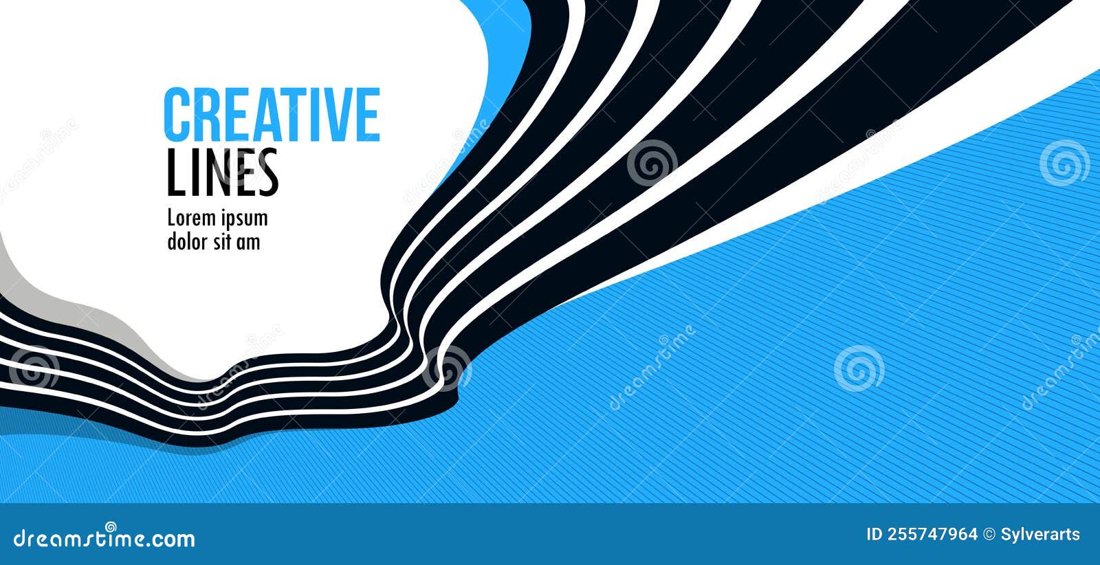 Creative Lines Vector Abstract Background, 3D Perspective Linear ...