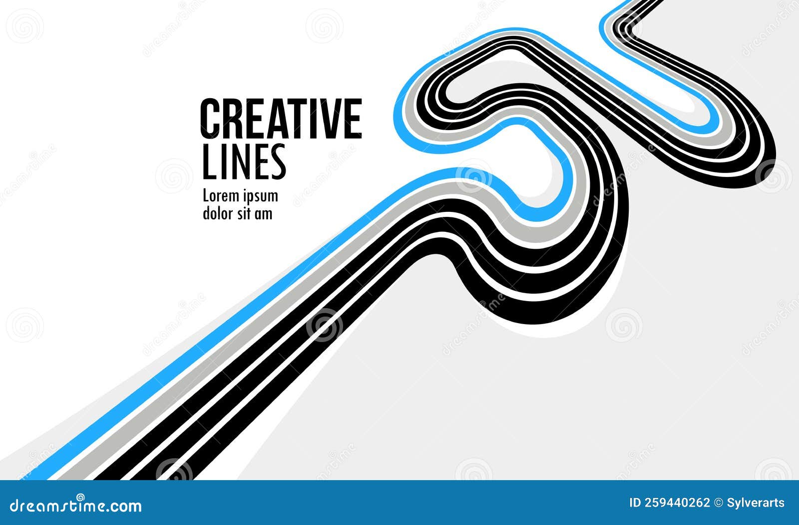 Creative Lines Vector Abstract Background, 3D Perspective Linear ...