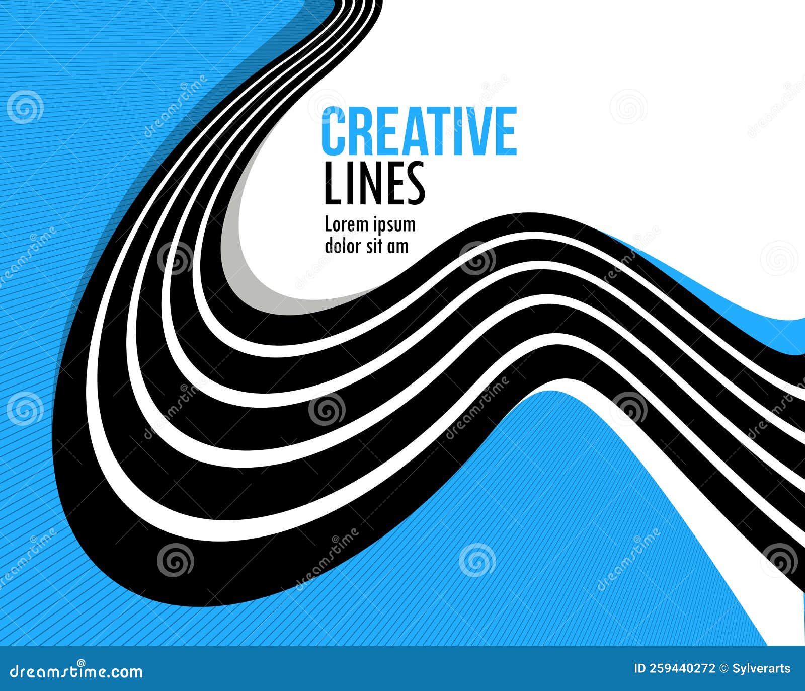 Creative Lines Vector Abstract Background, 3D Perspective Linear ...