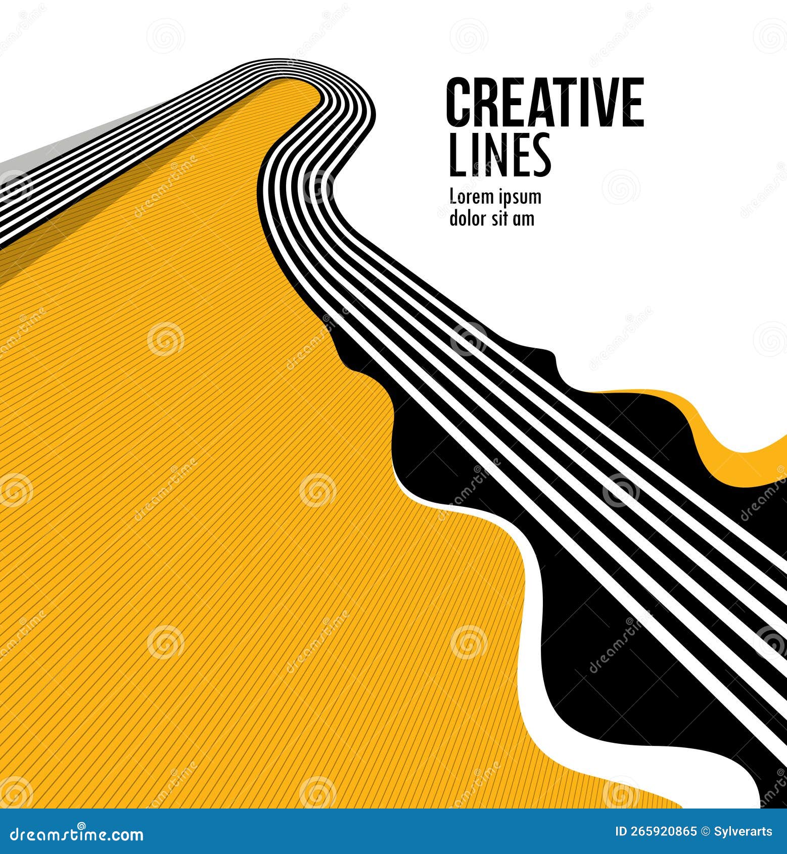 Creative Lines Vector Abstract Background, 3D Perspective Linear ...