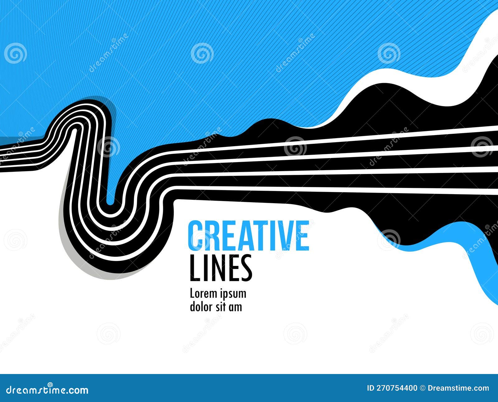 Creative Lines Vector Abstract Background, 3D Perspective Linear ...