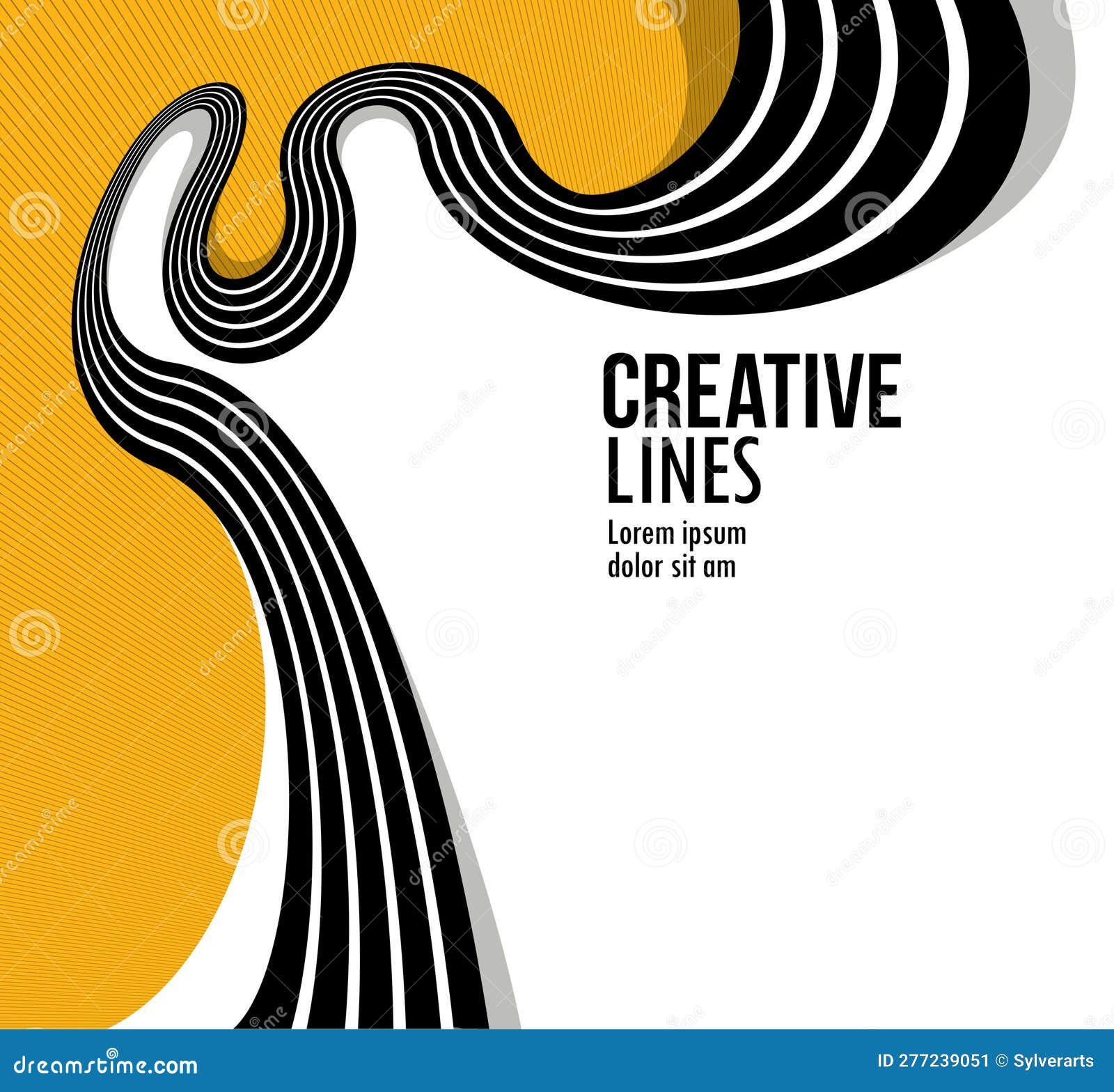 Creative Lines Vector Abstract Background, 3D Perspective Linear ...