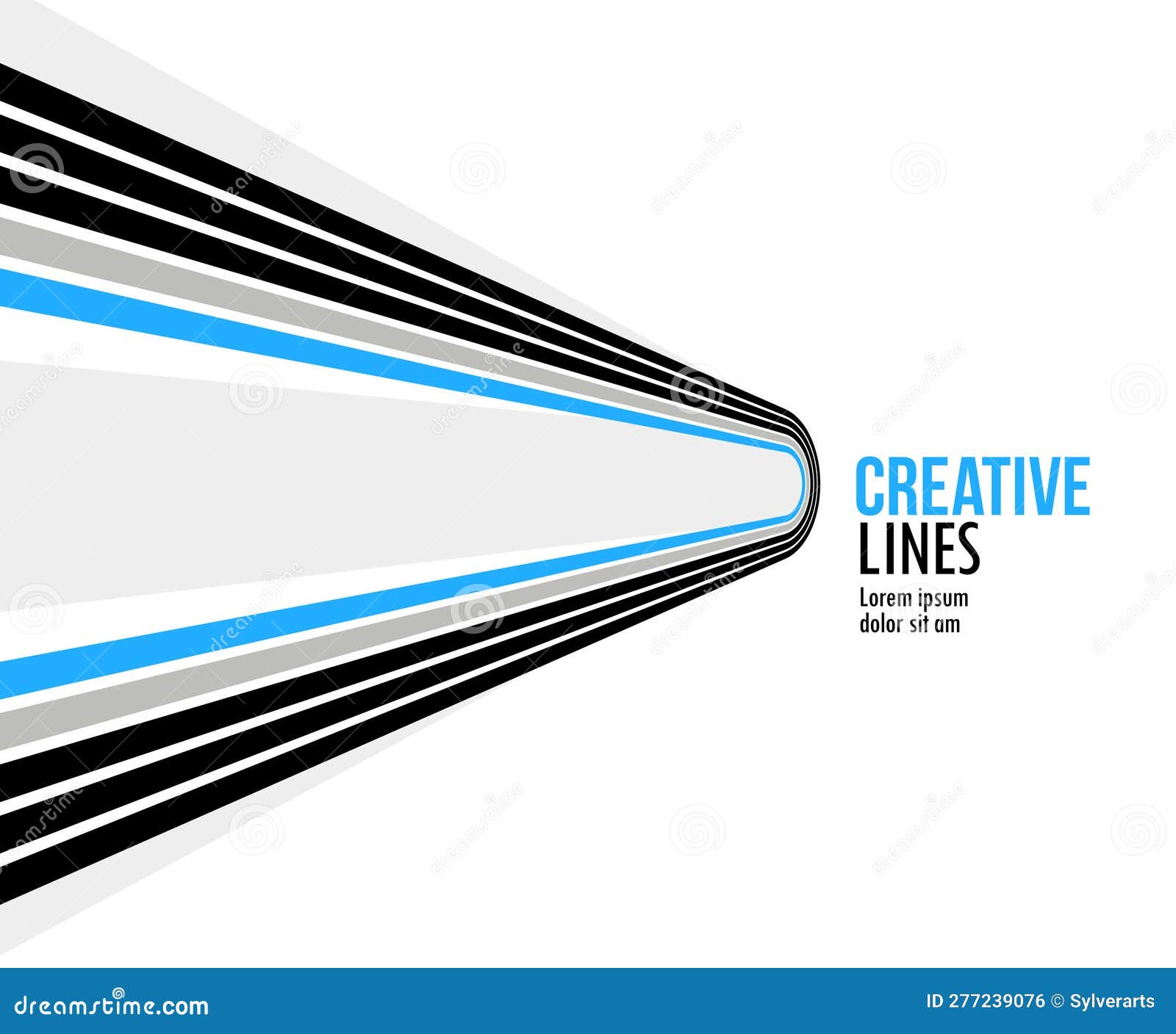 Creative Lines Vector Abstract Background, 3D Perspective Linear ...