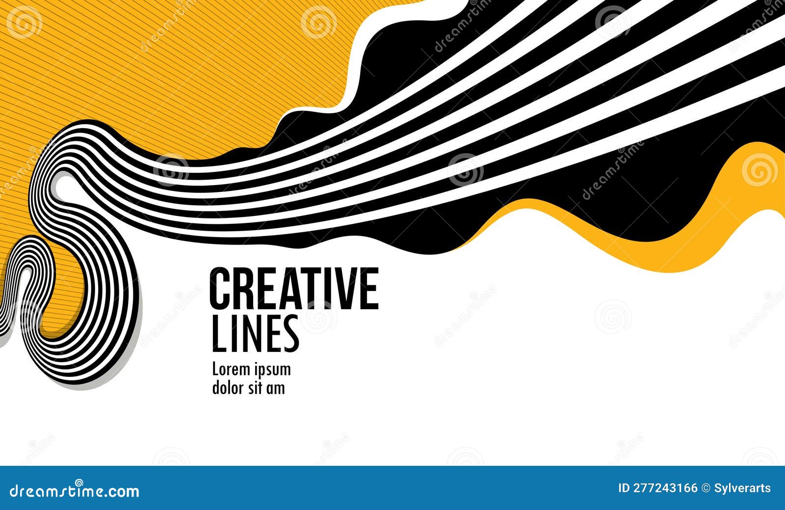 Creative Lines Vector Abstract Background, 3D Perspective Linear ...